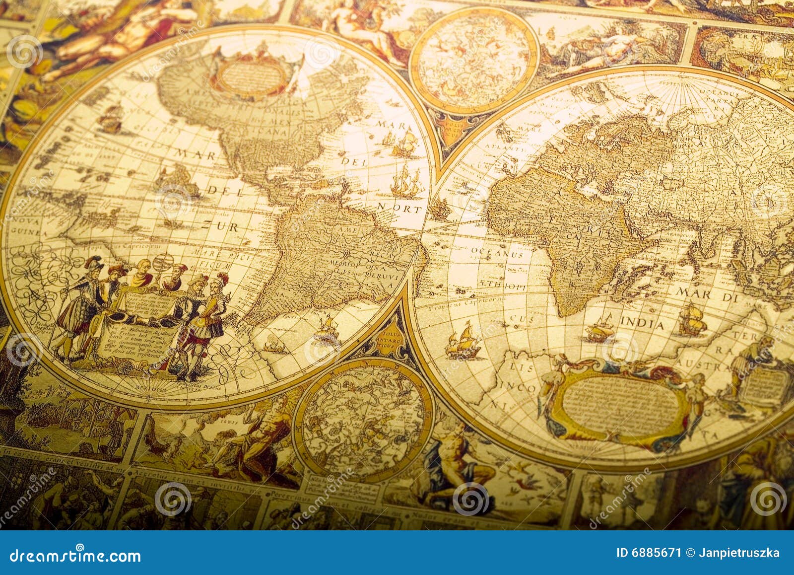 Altmodische Karte stockbild. Bild von umgearbeitet, bild - 6885671