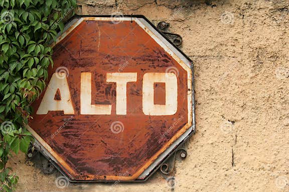 Alto stock image. Image of stop, alto, danger, sign, worn - 3994467