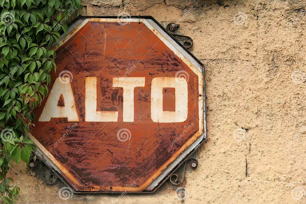 Alto stock image. Image of stop, alto, danger, sign, worn - 3994467