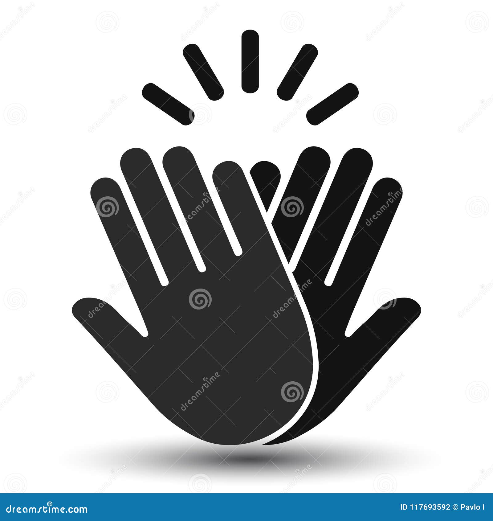 Alto cinco icono - vector ilustración del vector. Ilustración de ...