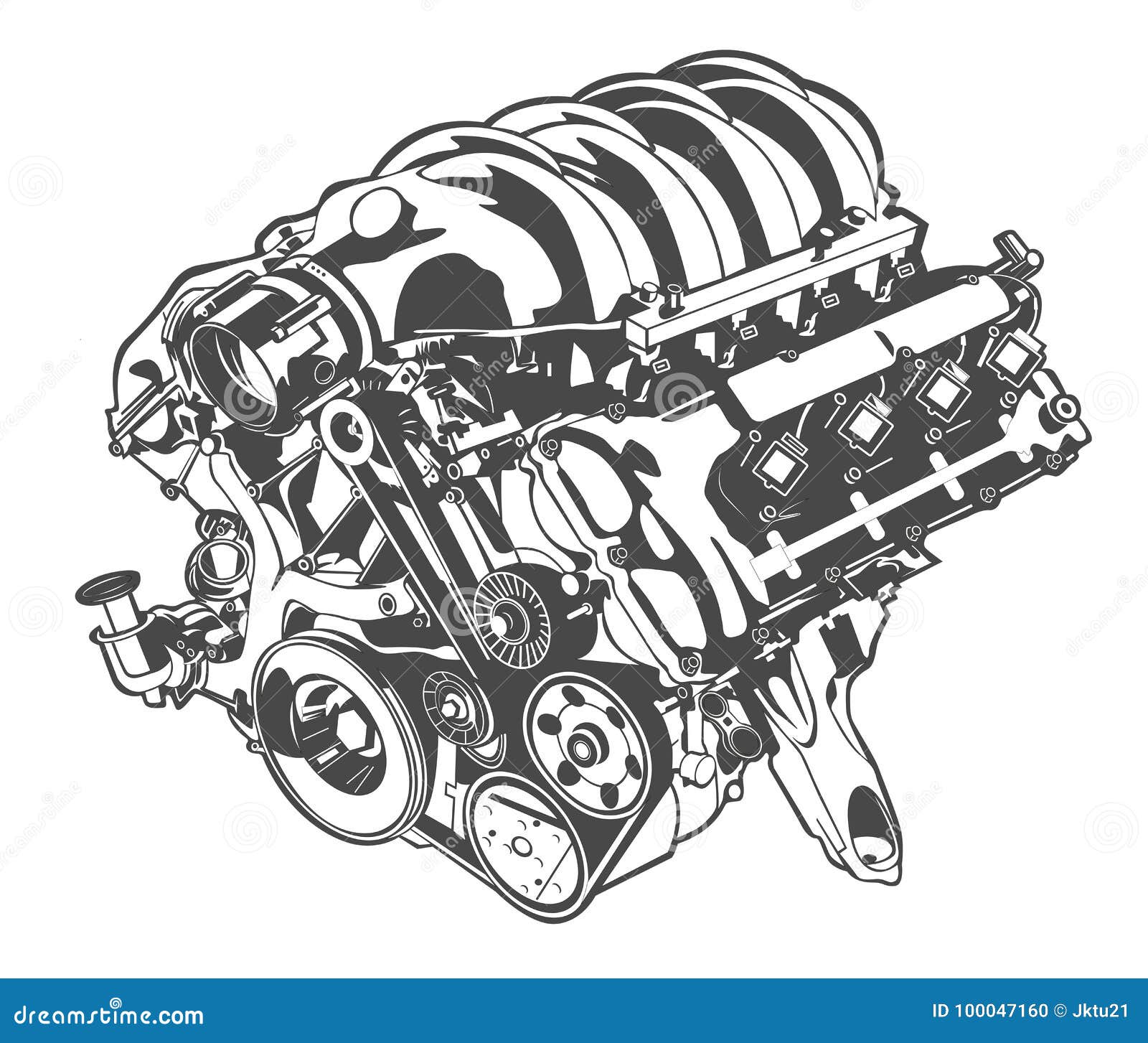 Alto Ejemplo Detallado Del Vector Del Motor Abstracto Ilustración del ...