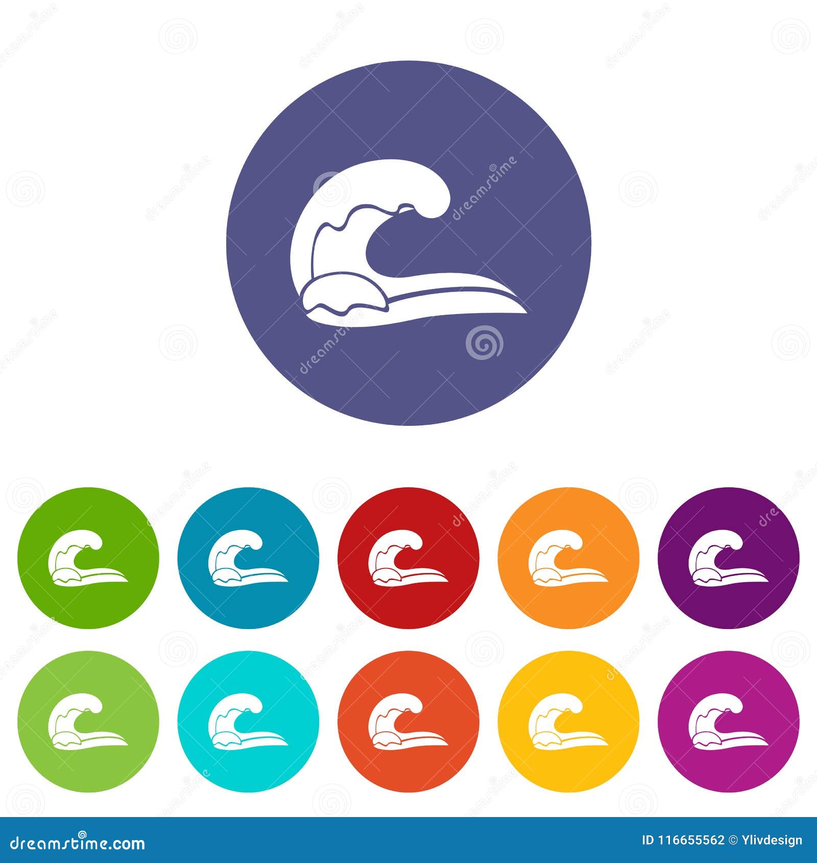 Alto Icono De La Onda, Estilo Simple Ilustración del Vector ...