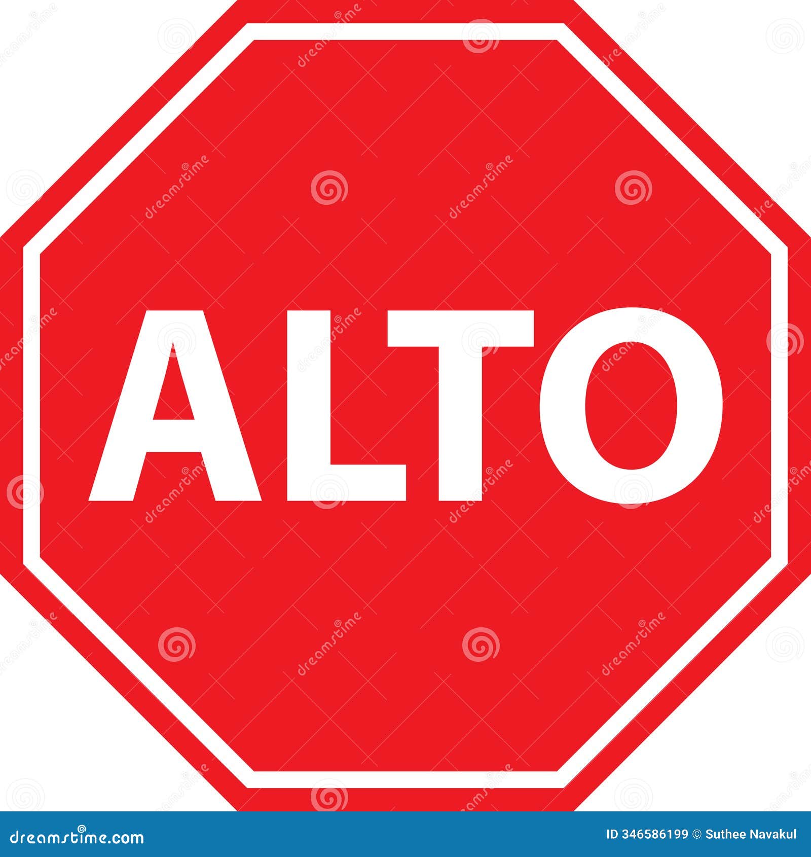 ALTO Mexican Stop Sign. Traffic Warning Symbol. Stop Sign in Spanish ... ALTO Mexican Stop Sign. Traffic Warning Symbol. Stop Sign in Spanish ...
