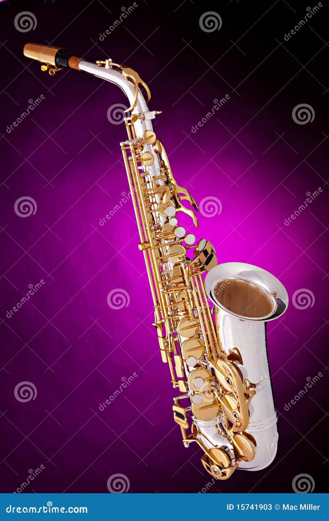 Alto Saxophone Isolated On Pink Stock Image - Image of mouthpiece, band ...