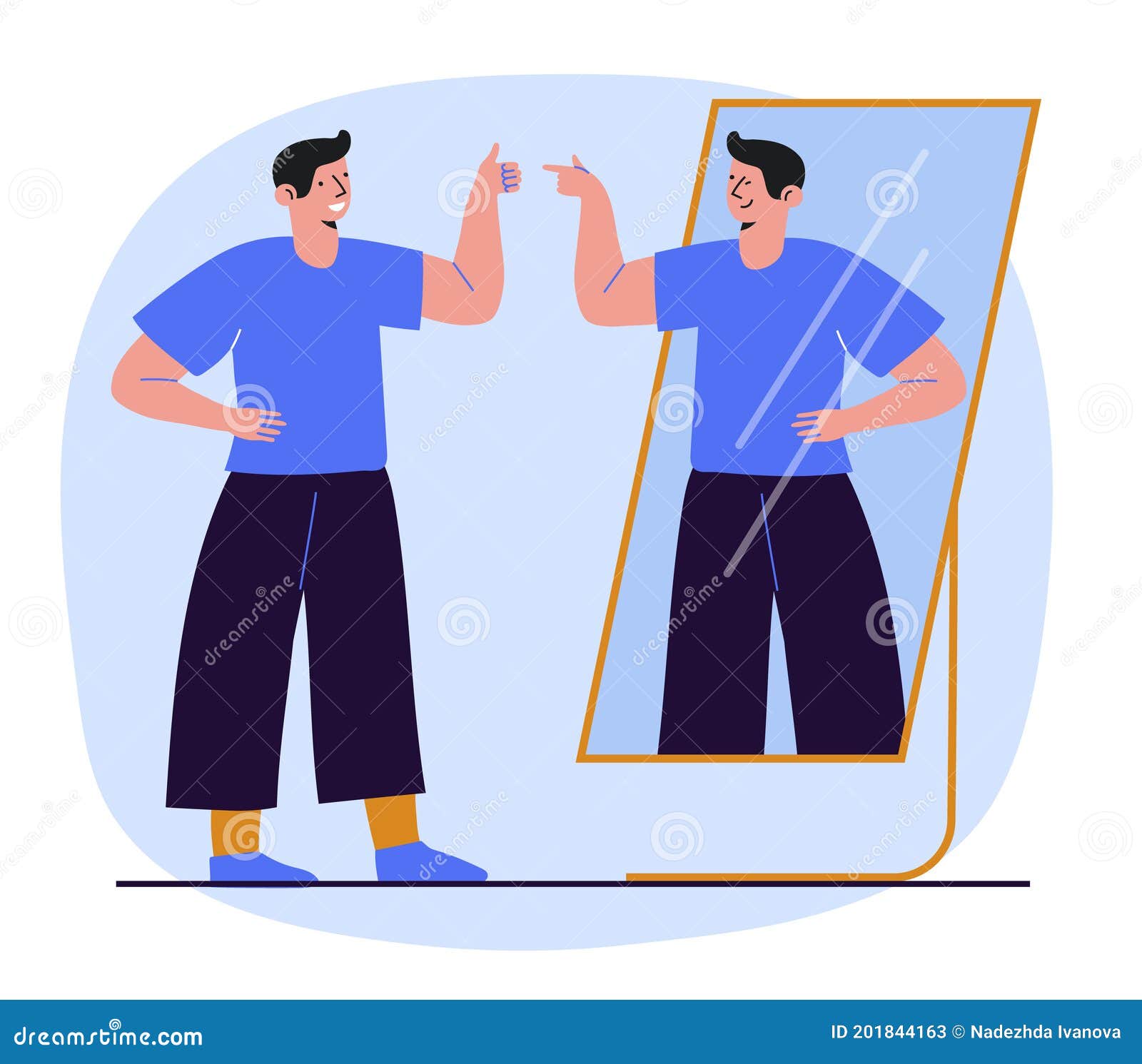 Alto Vector De Ejemplo Del Ejemplo De La Autoestima Stock de ...