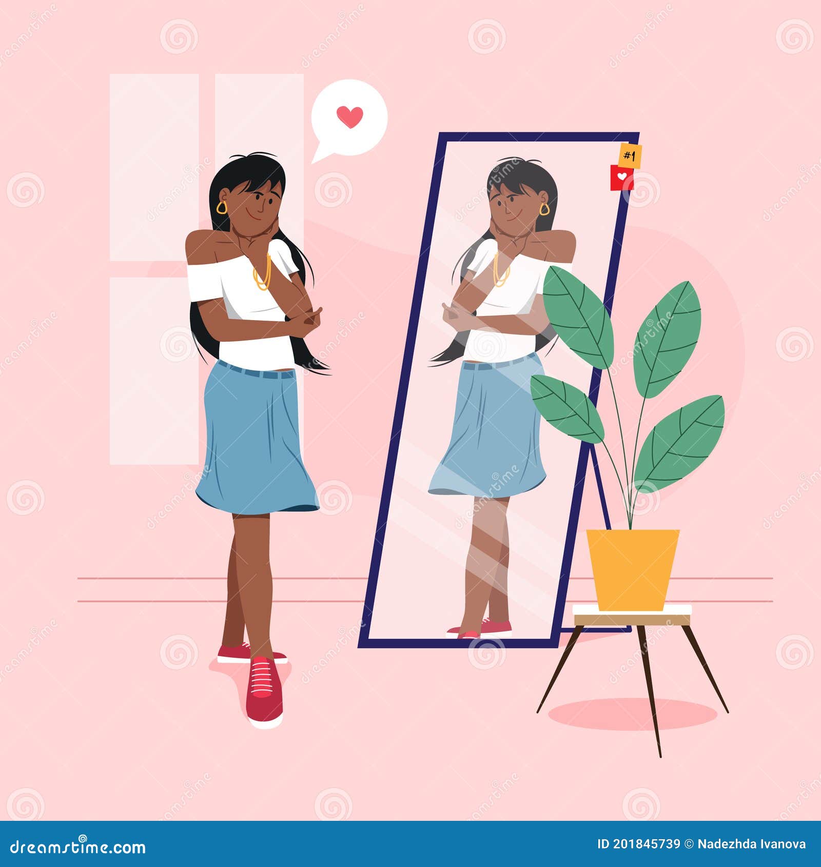 Alto Vector De Ejemplo Del Ejemplo De La Autoestima Stock de ...