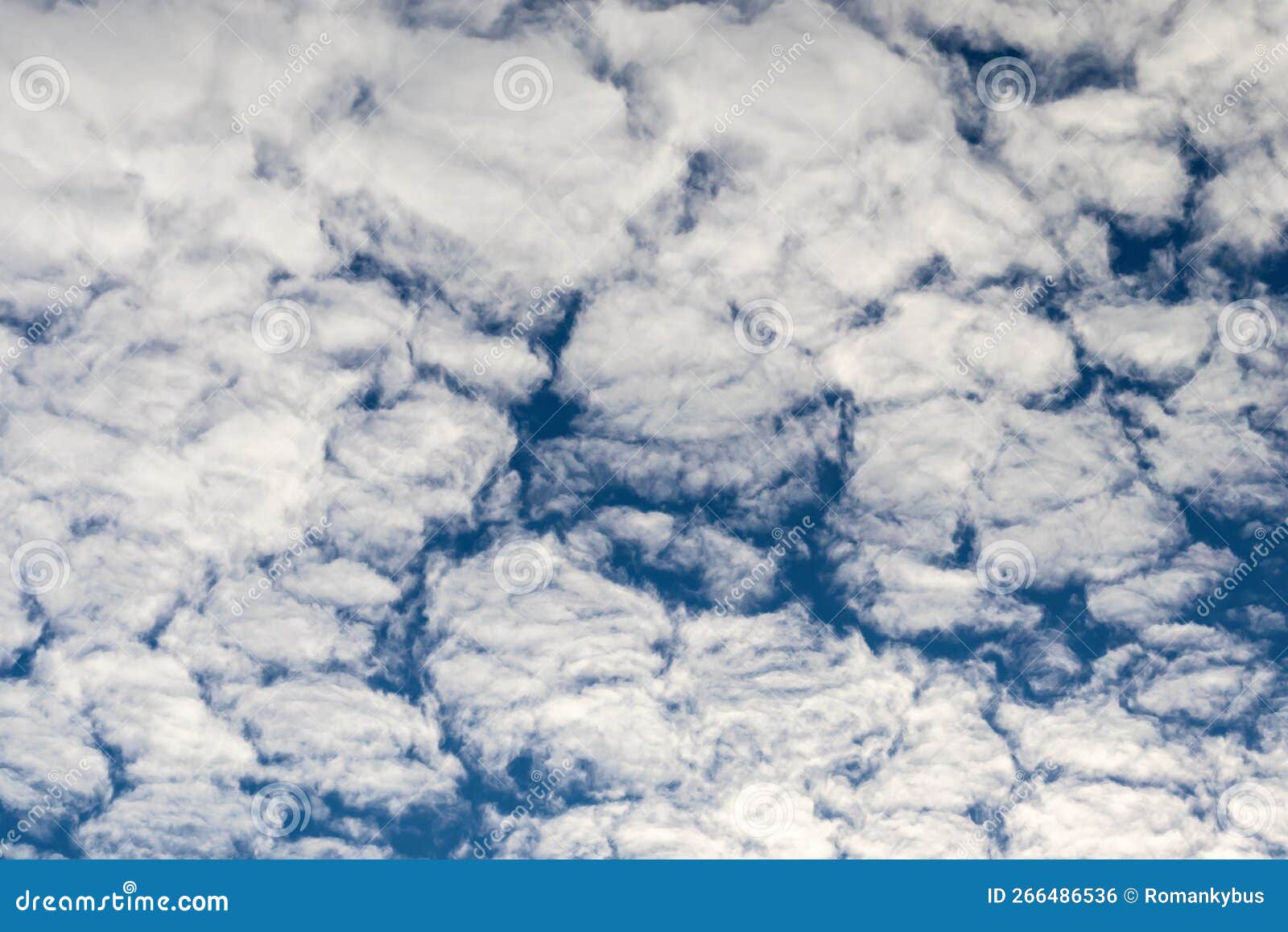 Altocumulus Cloud - White Clouds in the Blue Sky Stock Photo - Image of ...