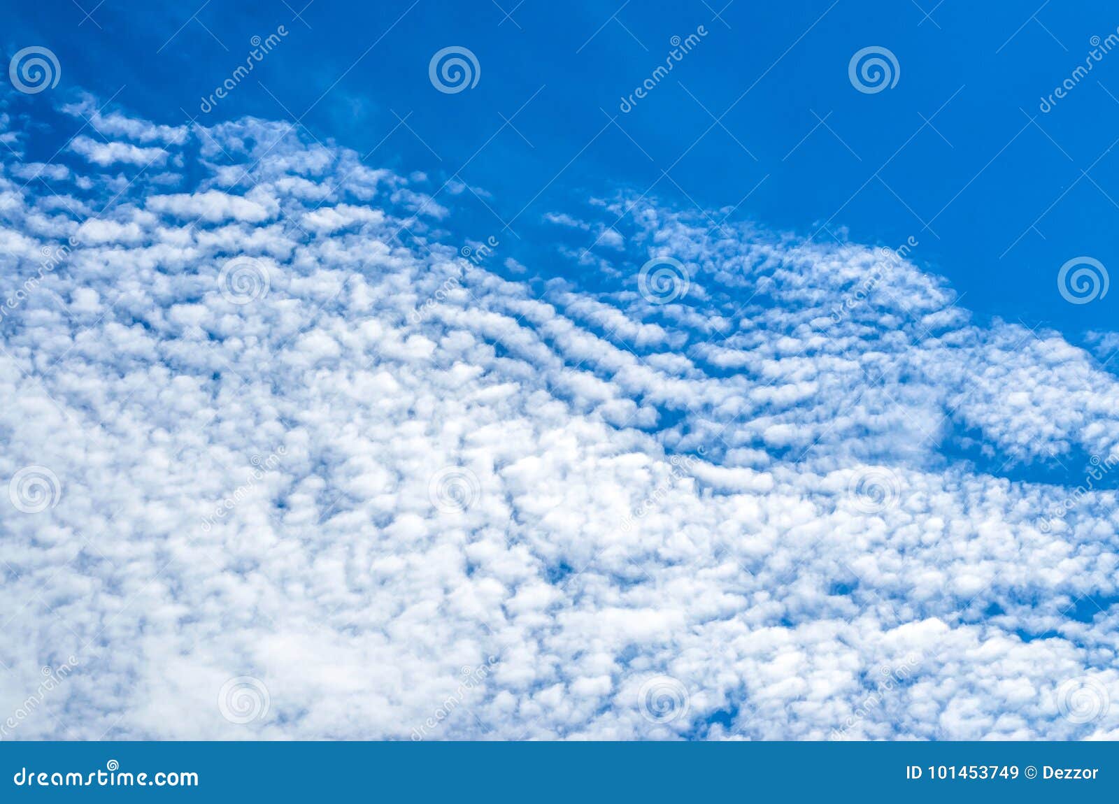 Altocumulus Cloudscape on Blue Blue Sky, Beautiful Cirrocumulus or ...