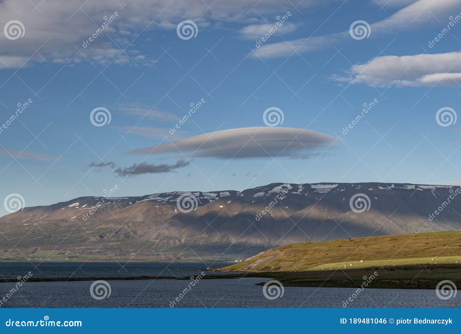 Altocumulus Lenticularis Lenticular Clouds on Iceland Stock Photo ...