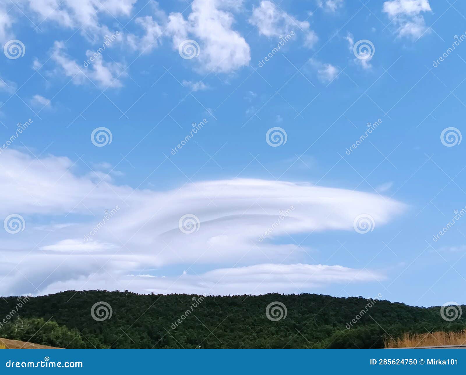 Altocumulus Lenticularis, a Type of Cloud that Forms Due To Up and Down ...