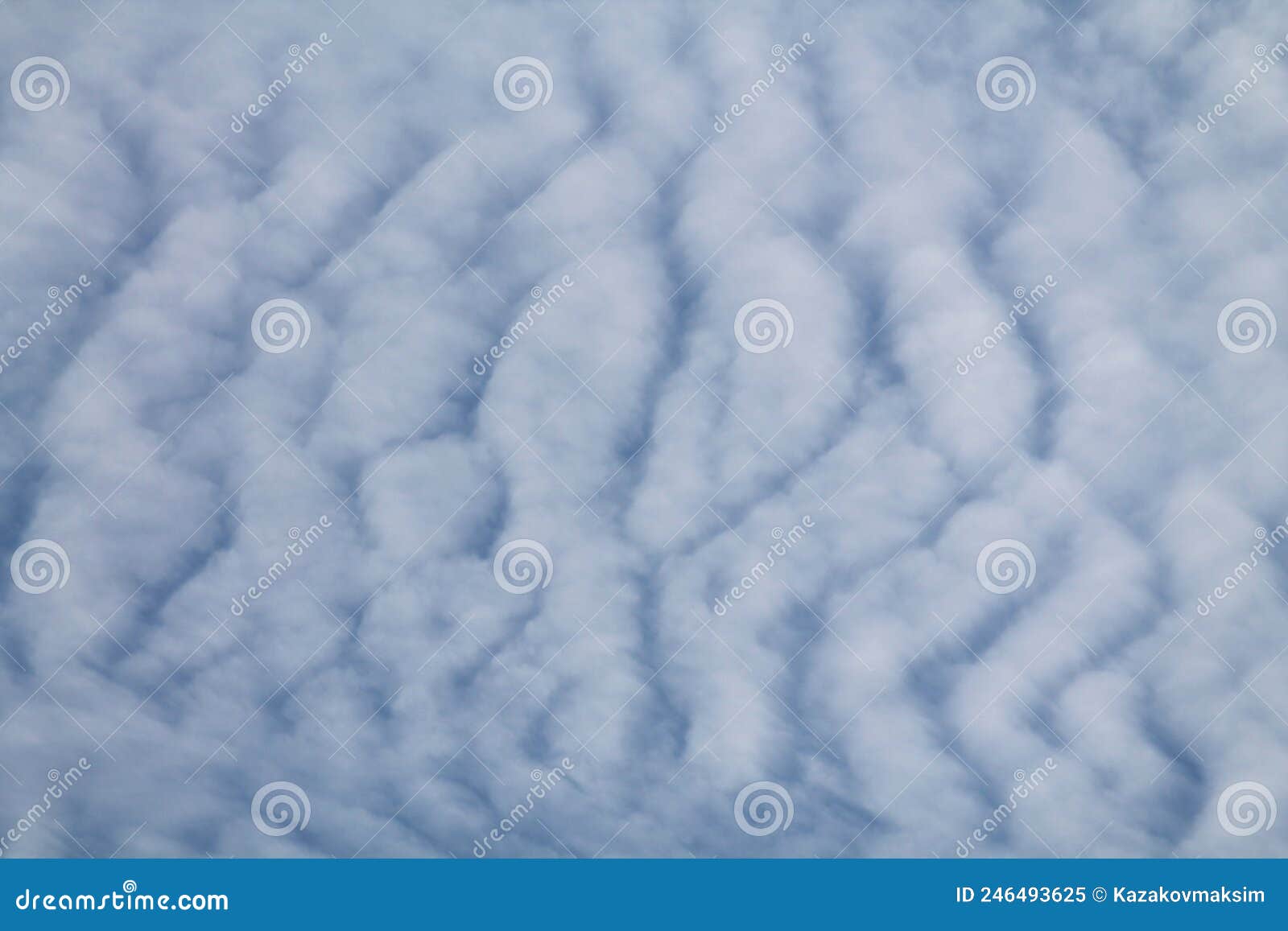 Altocumulus Undulatus Cloud. Sky With White Wavy Clouds Royalty-Free ...