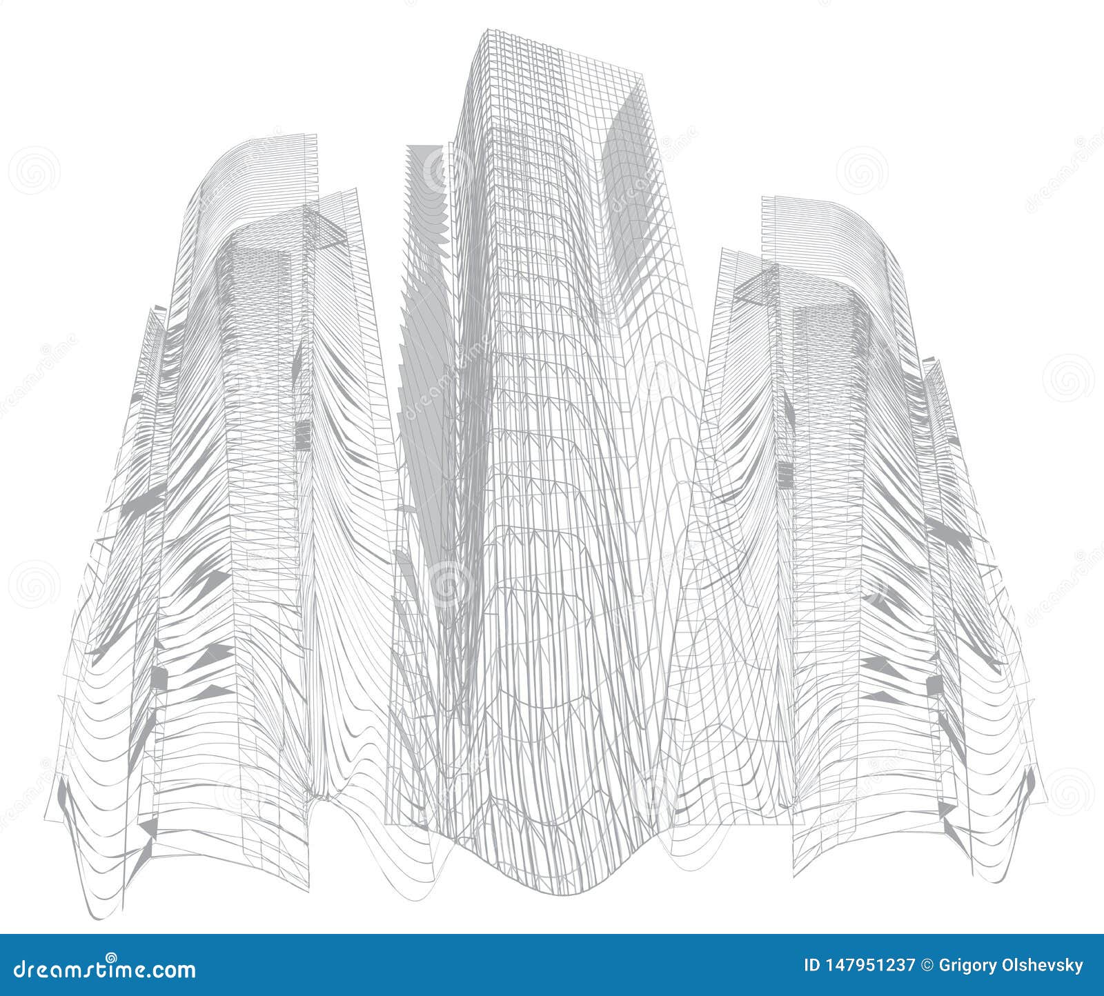Altos edificios abstractos ilustración del vector. Ilustración de ...