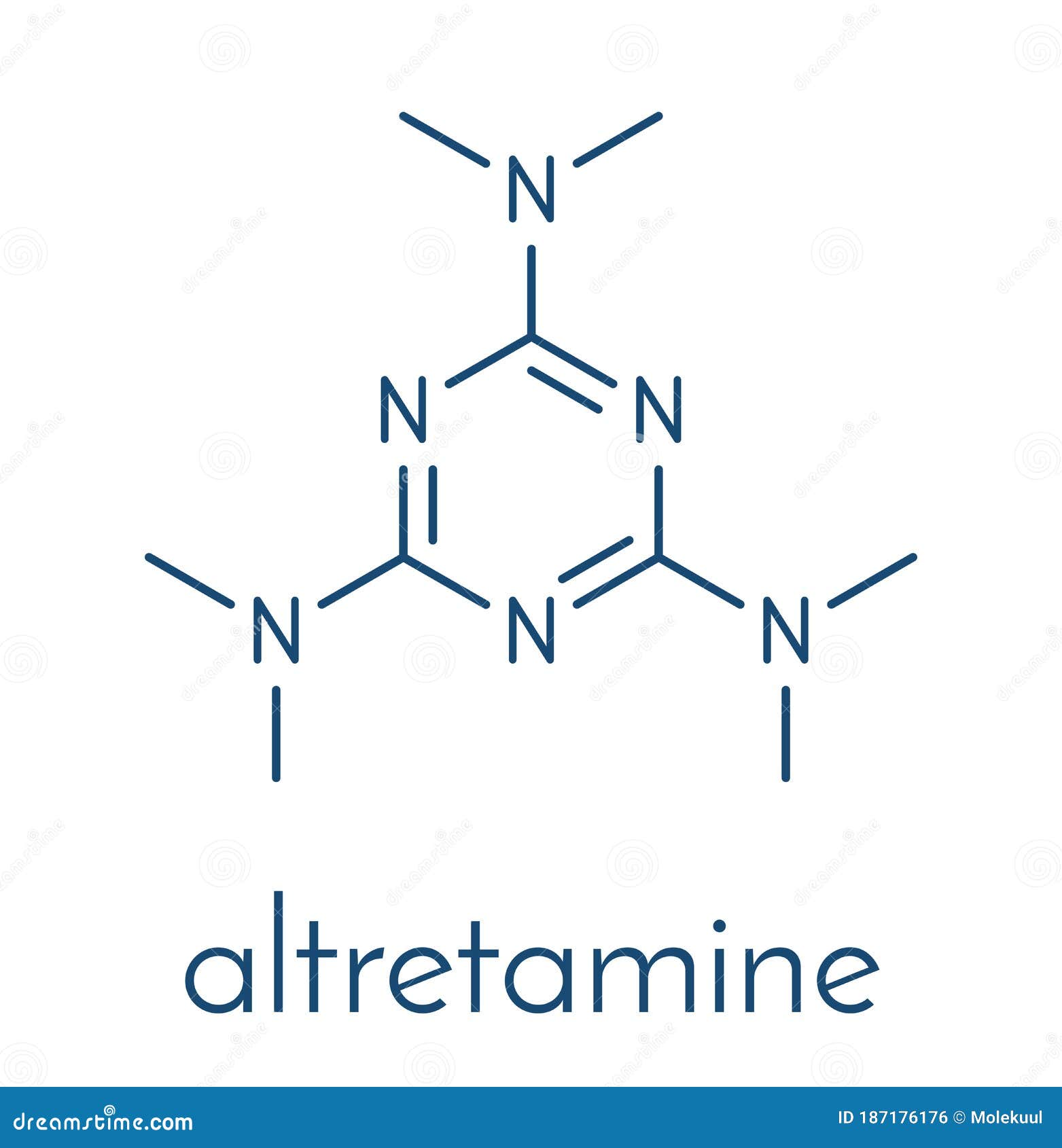 Altretamine Cancer Drug Molecule. Skeletal Formula. Stock Vector ...