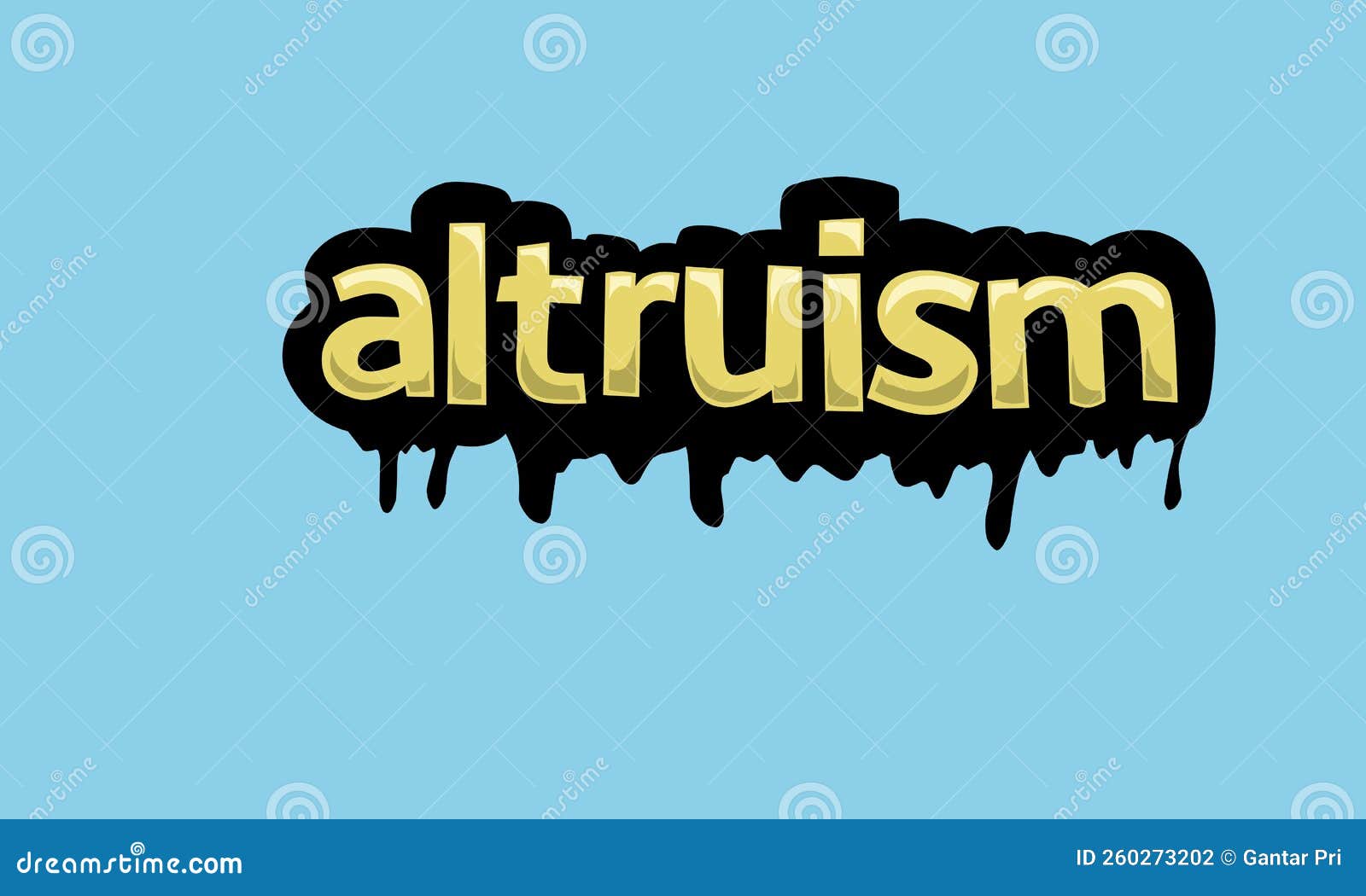ALTRUISM Writing Vector Design on a Blue Background Stock Vector ...