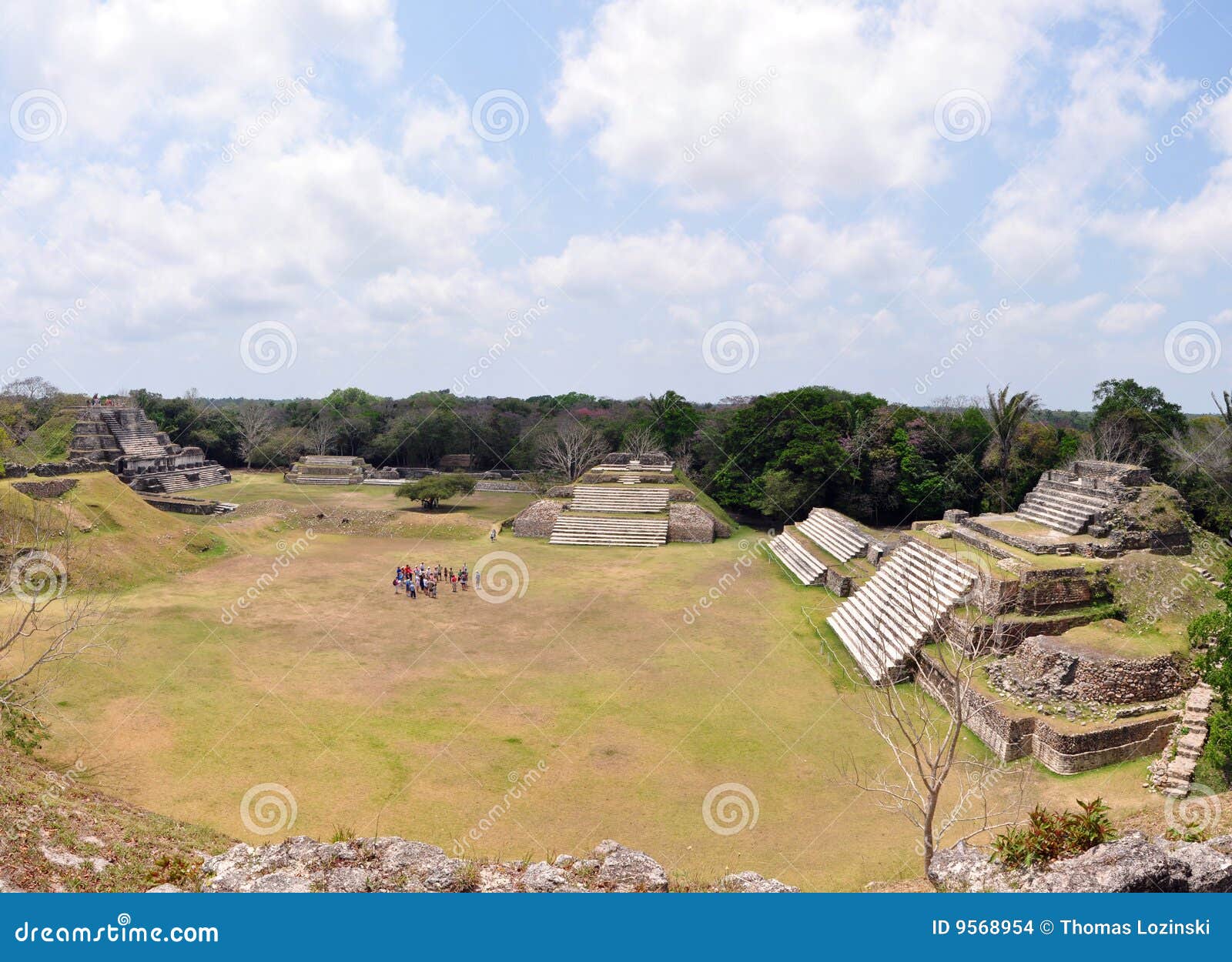 Altun Ha panorama stock photo. Image of civilization, mexico - 9568954