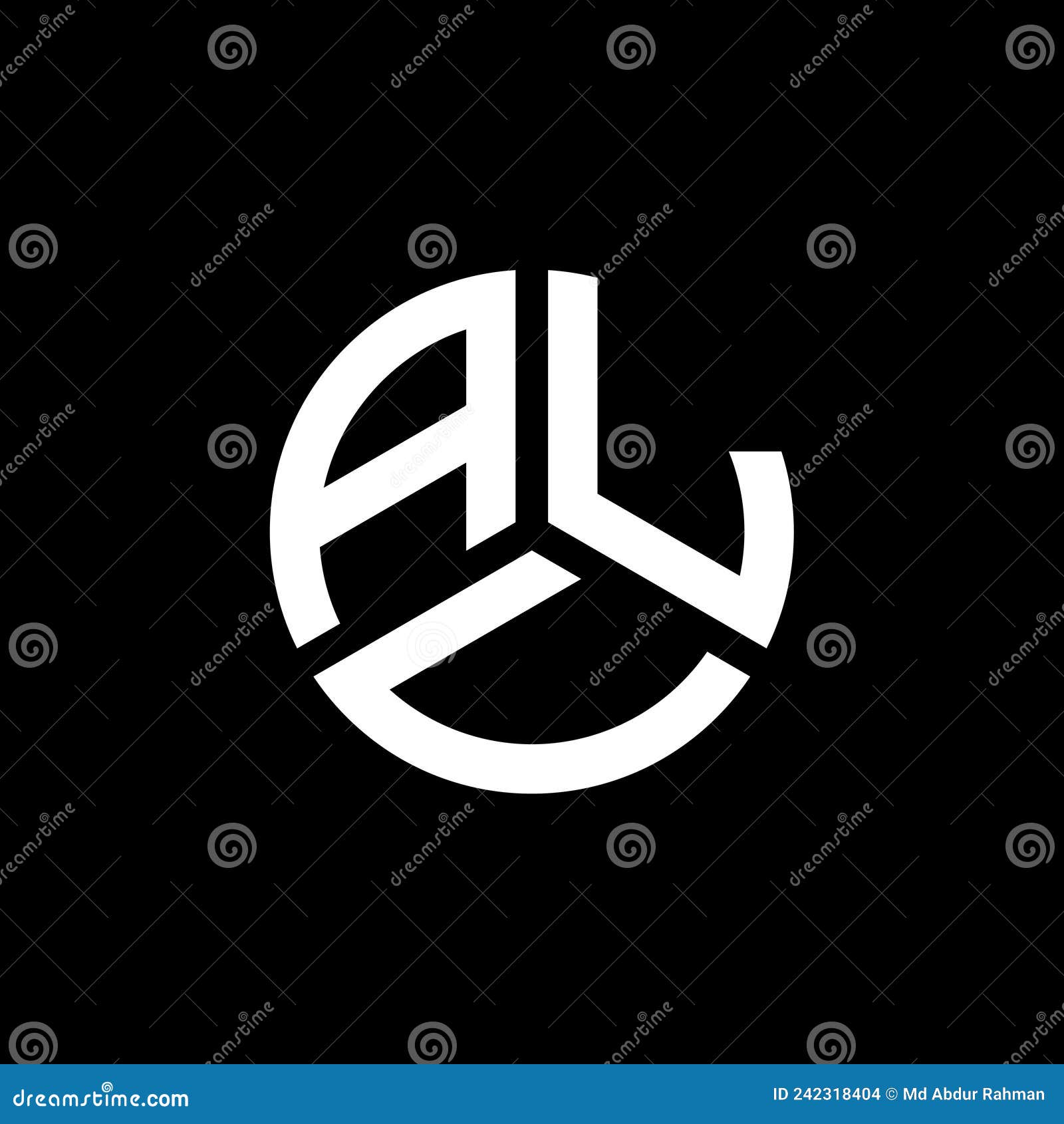 ALU Letter Logo Design on White Background. ALU Creative Initials ...