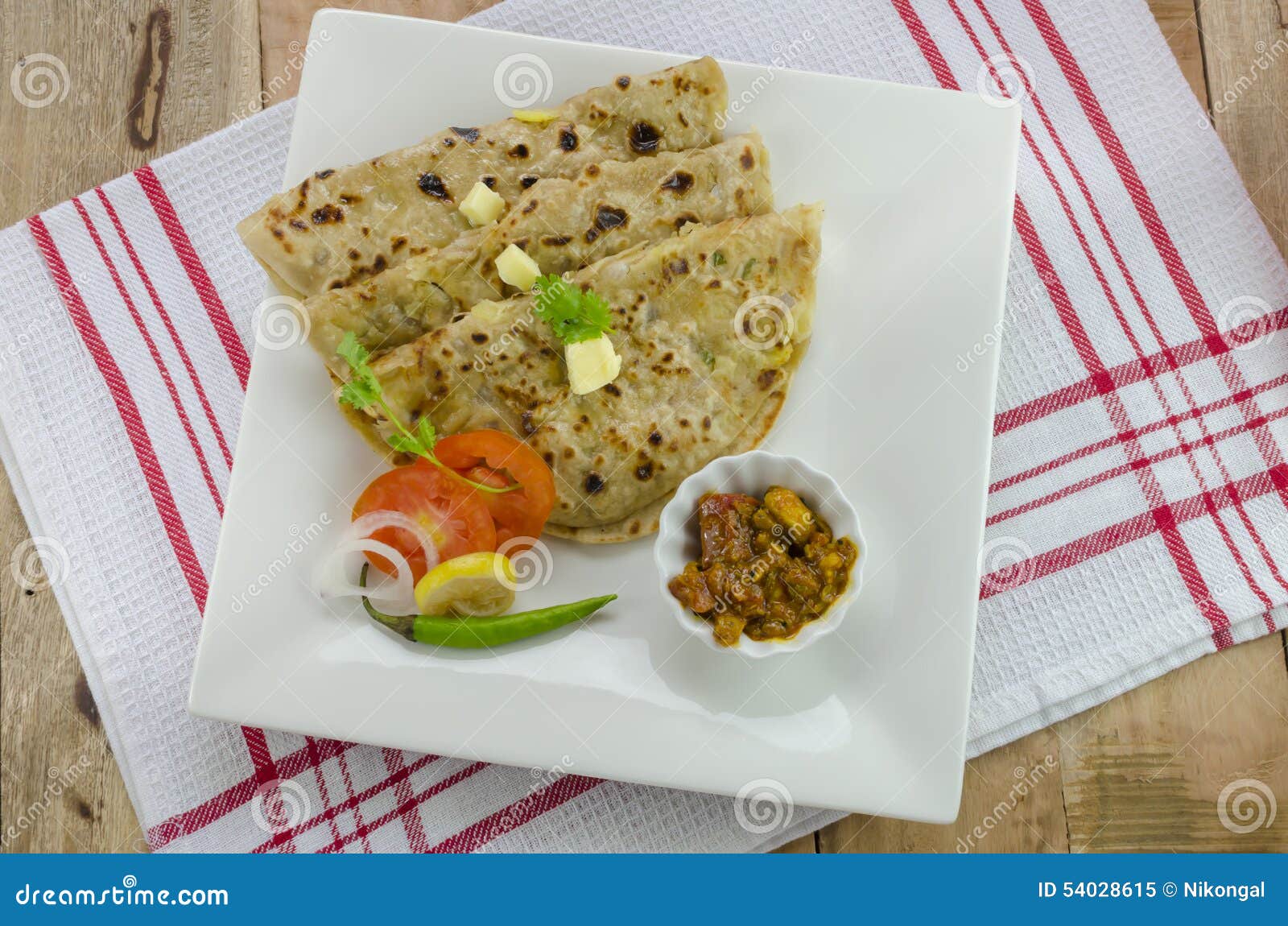 Alu paratha stock image. Image of indian, onion, paratha - 54028615