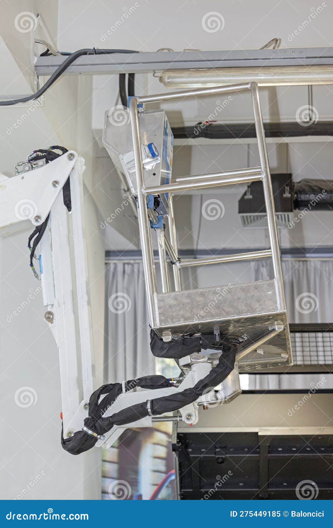 Aerial Platform Inside stock image. Image of lift, hall - 275449185