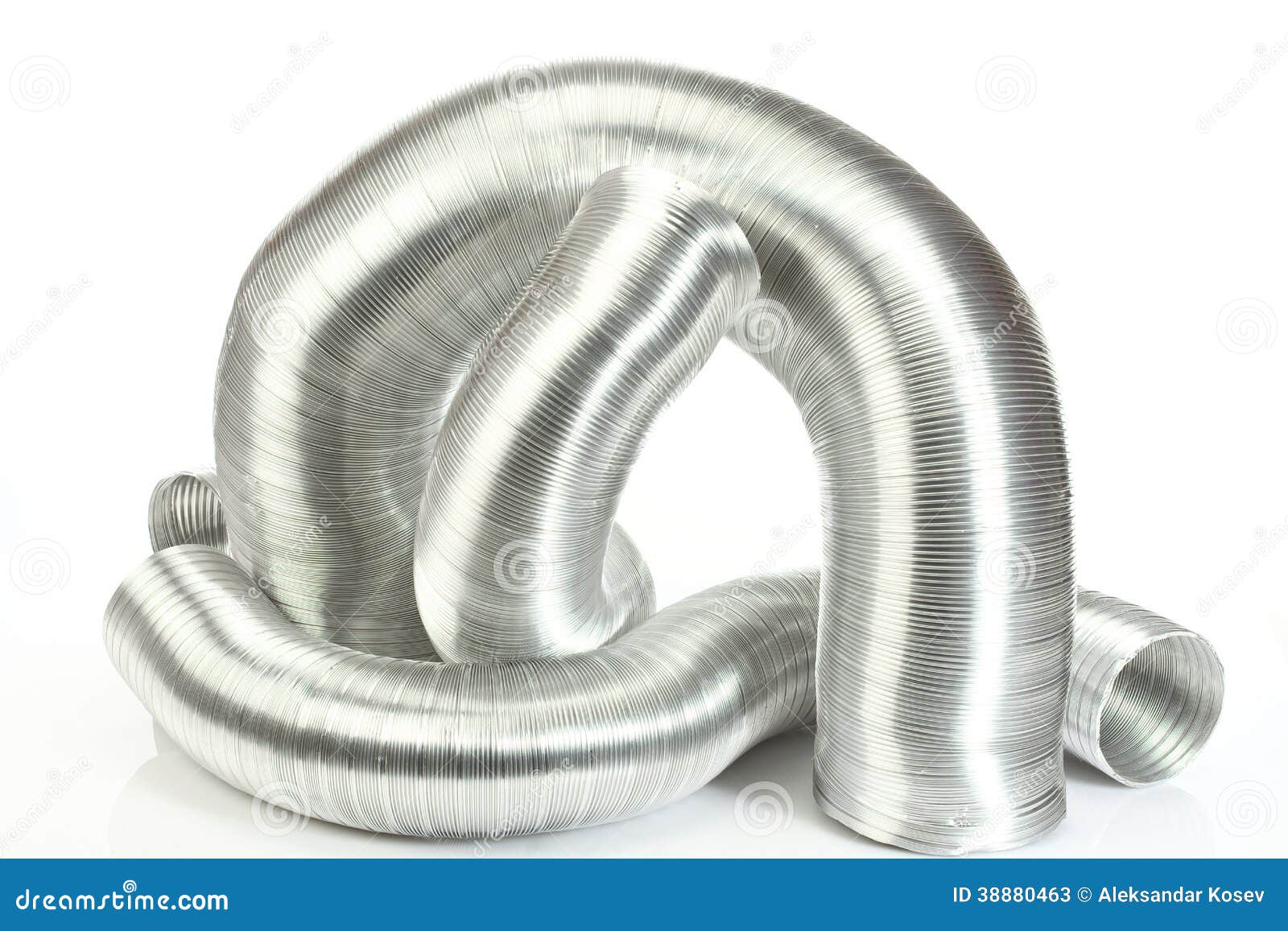 Aluminium air tubes stock image. Image of installation - 38880463