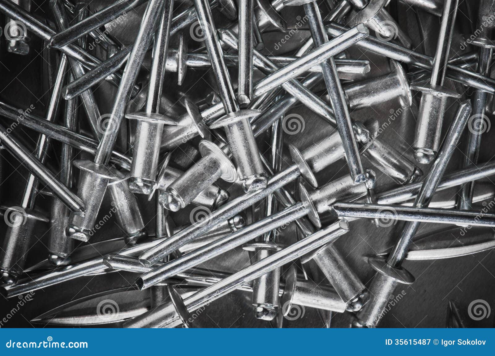 Aluminium assembly rivets stock image. Image of fastening - 35615487