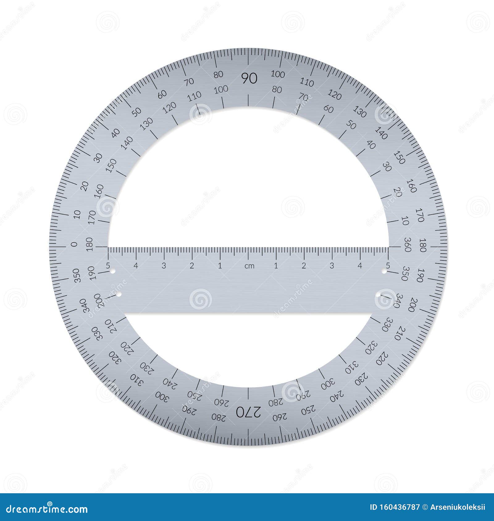 Aluminium Circular Protractor Stock Vector - Illustration of exact ...