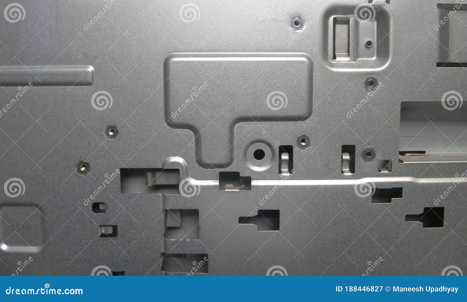 Aluminium computer chassis stock image. Image of detail - 188446827