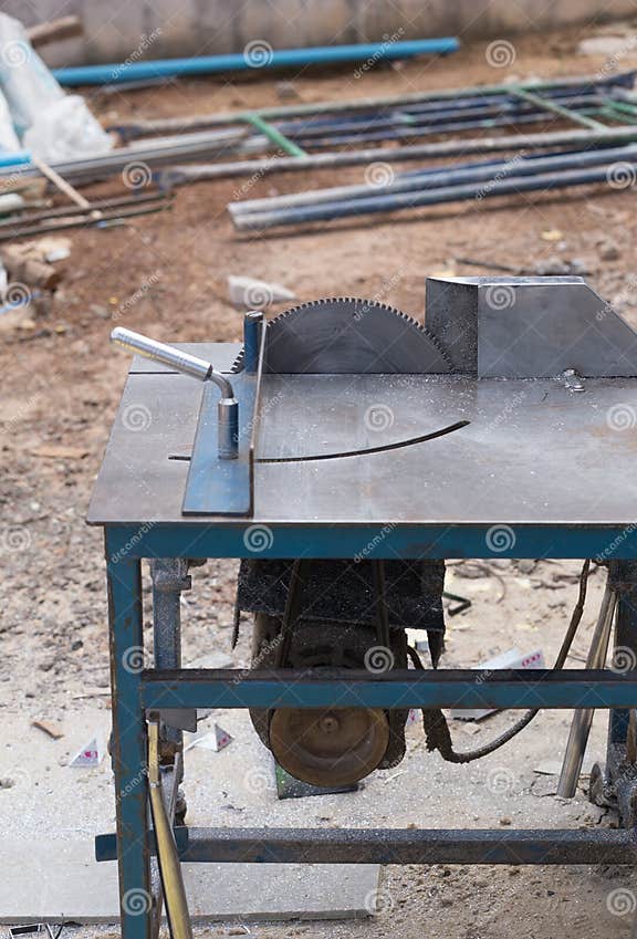 Aluminium Cutting Blade on Table Stock Image - Image of factory ...