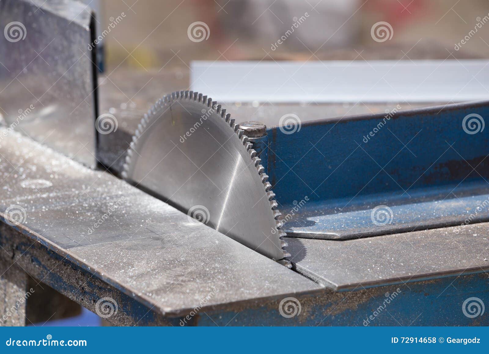 Aluminium Cutting Blade on Table Stock Photo - Image of electric, drill ...