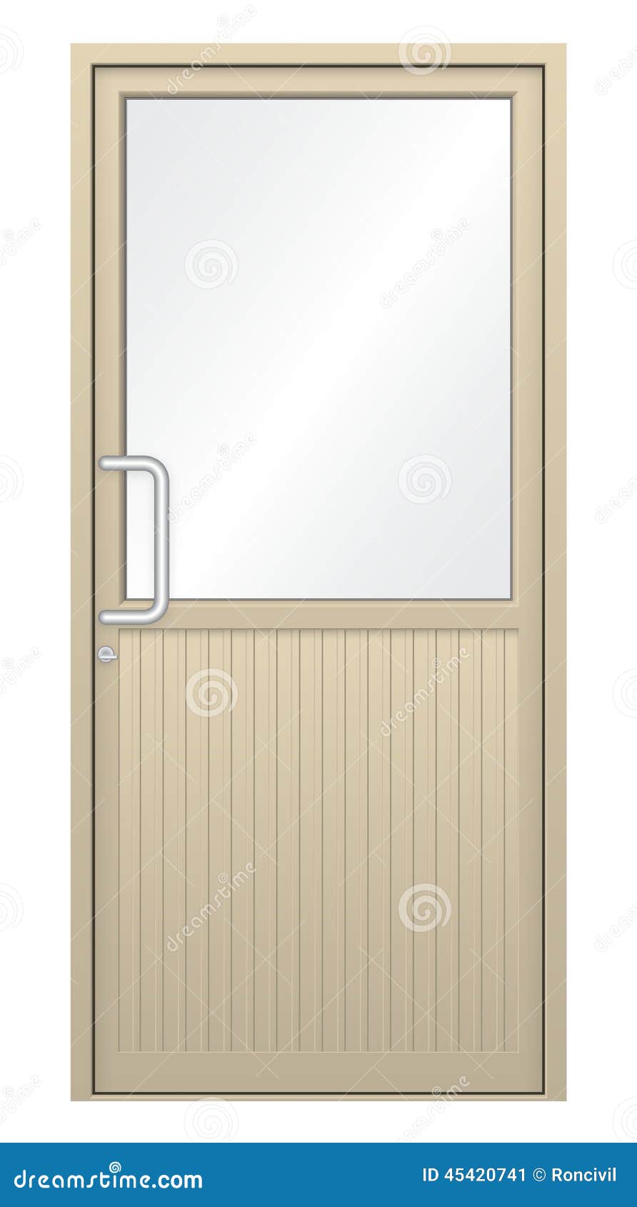 Aluminium door stock vector. Illustration of isolate - 45420741