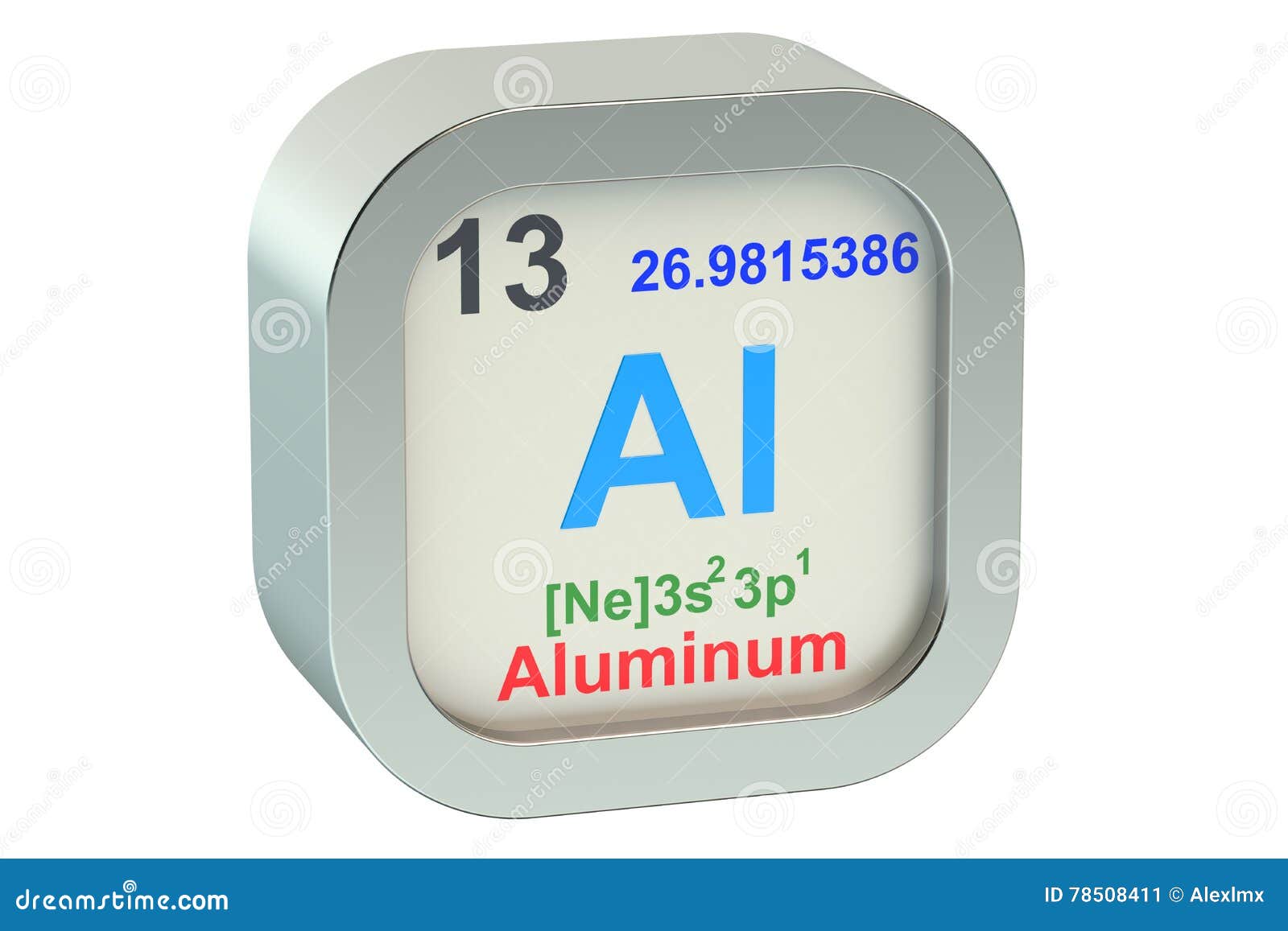 Aluminium. Element Of The Periodic Table Of The Mendeleev System On ...