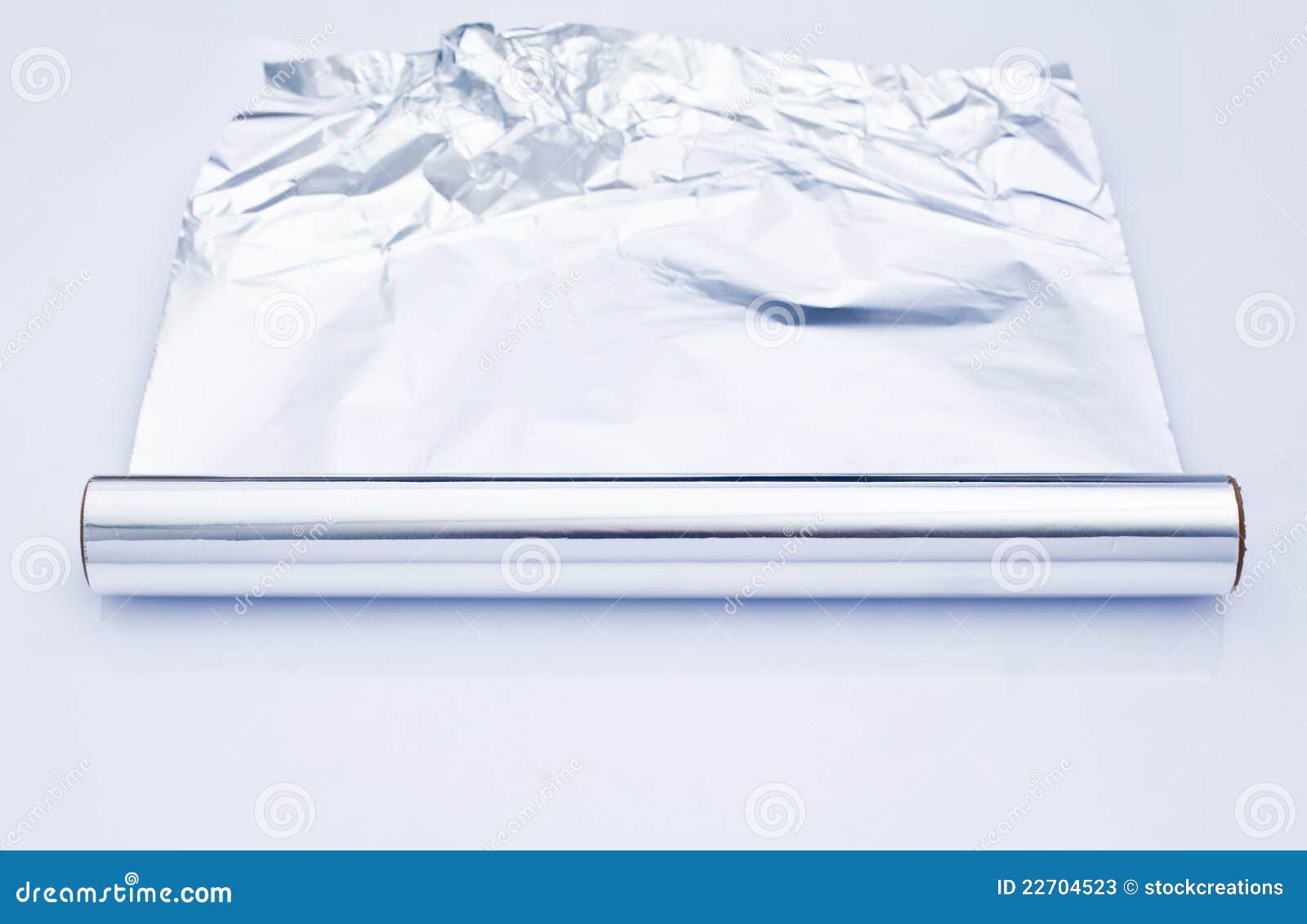 Aluminium foil roll stock image. Image of metallic, tinfoil - 22704523