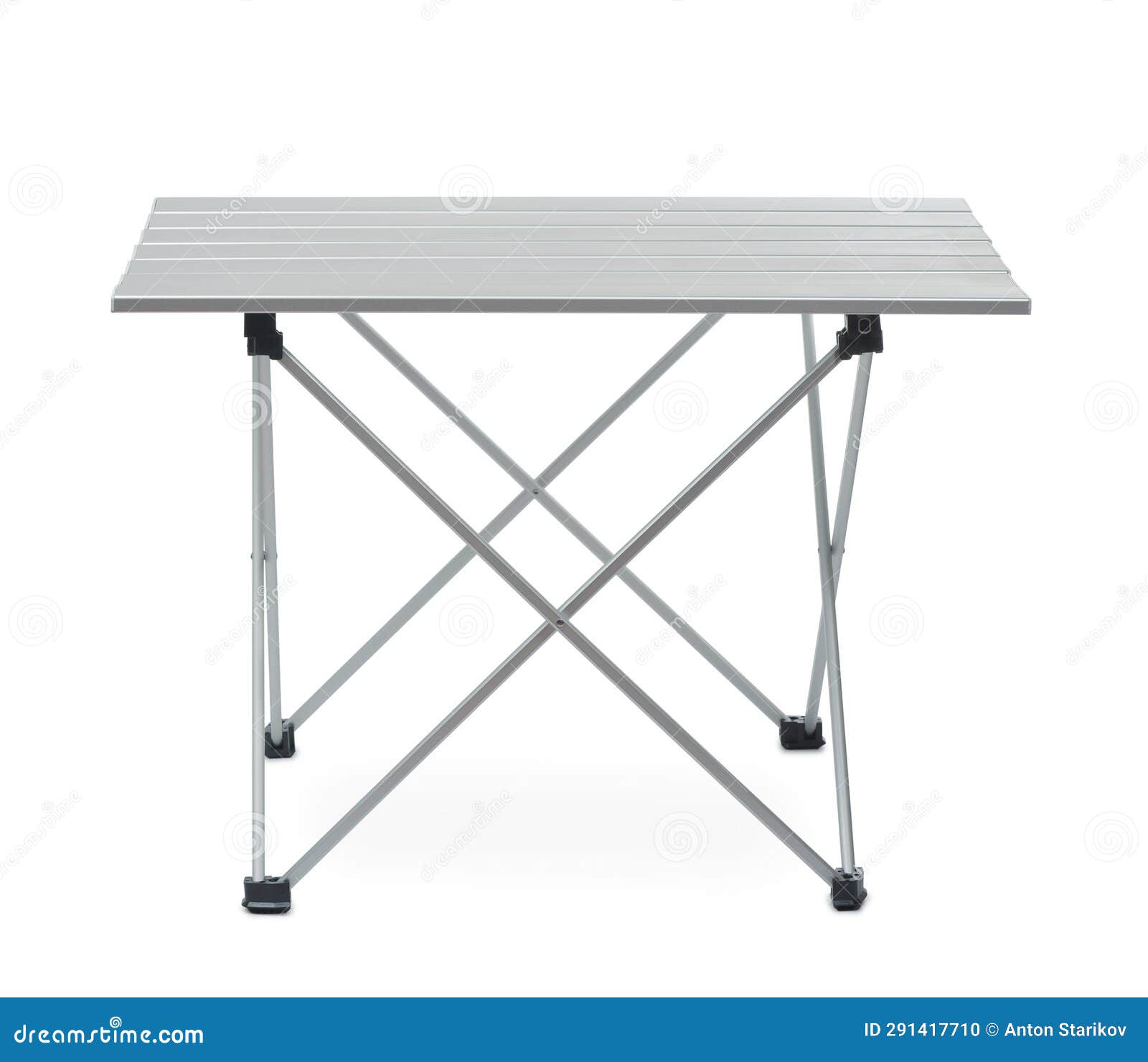 Aluminium Folding Camping Table Stock Photo - Image of foldable, white ...
