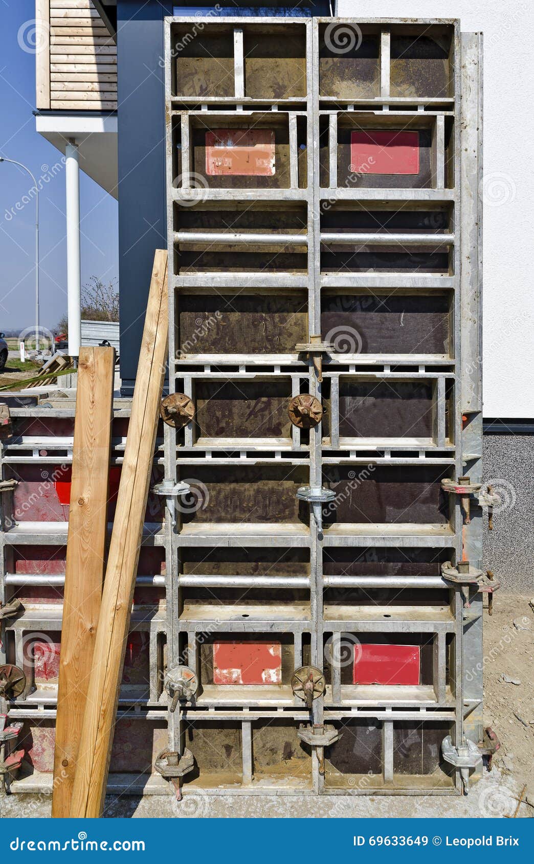 Aluminium form-work system stock image. Image of concrete - 69633649