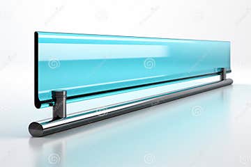 Aluminium Glass Railing on White Background Stock Illustration ...