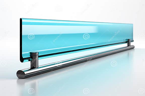 Aluminium Glass Railing on White Background Stock Illustration ...