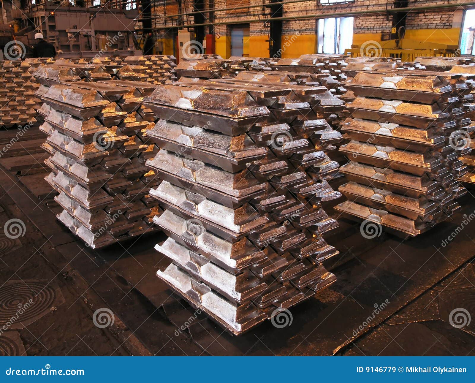 Aluminium ingots stock image. Image of smelted, metallurgical - 9146779