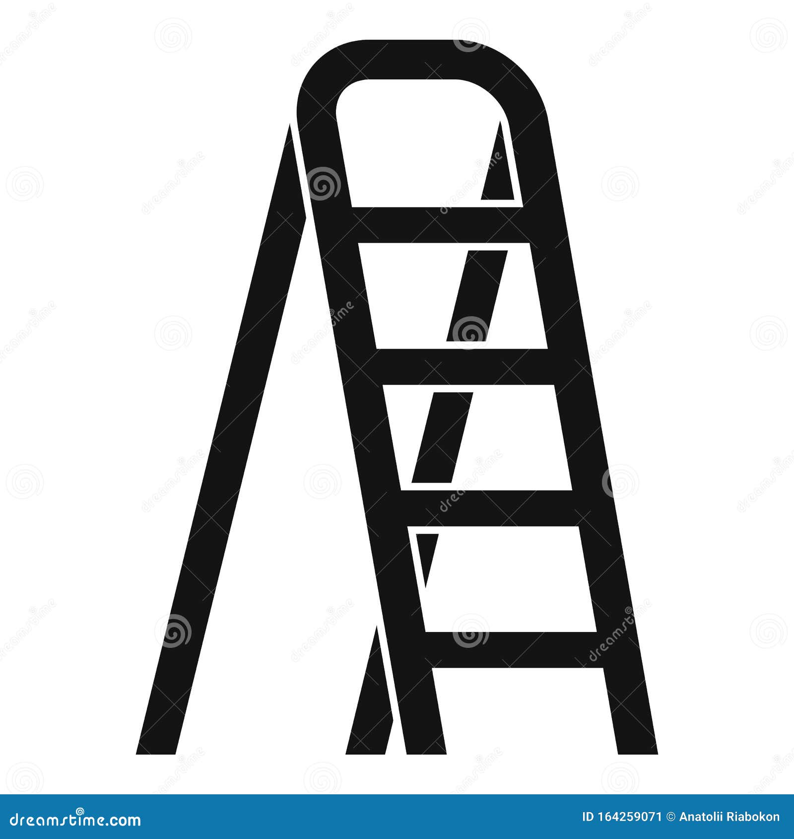 Aluminium Ladder Icon, Simple Style Stock Vector - Illustration of ...
