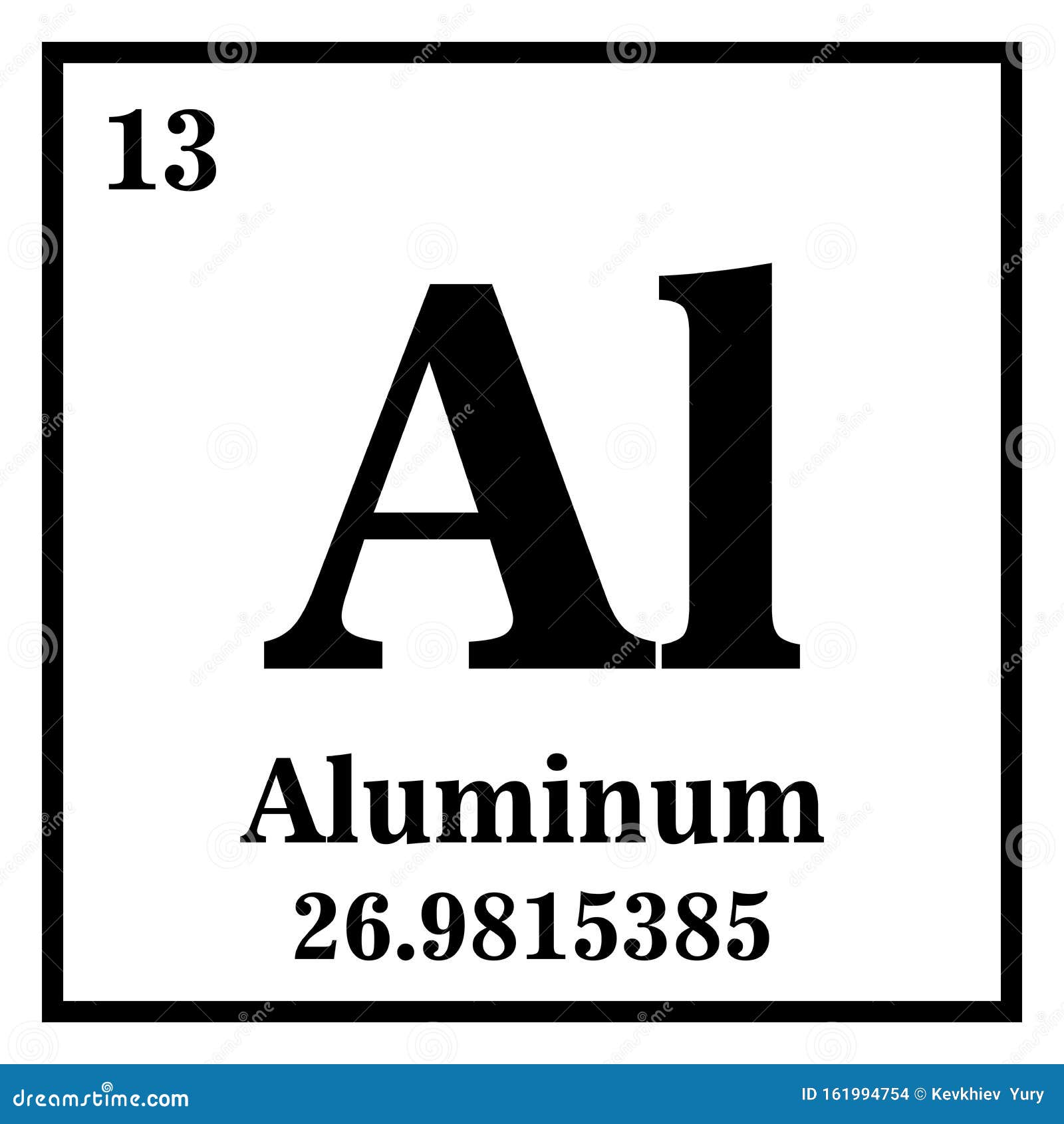 Aluminium Periodic Table of the Elements Vector Vector Illustratie ...