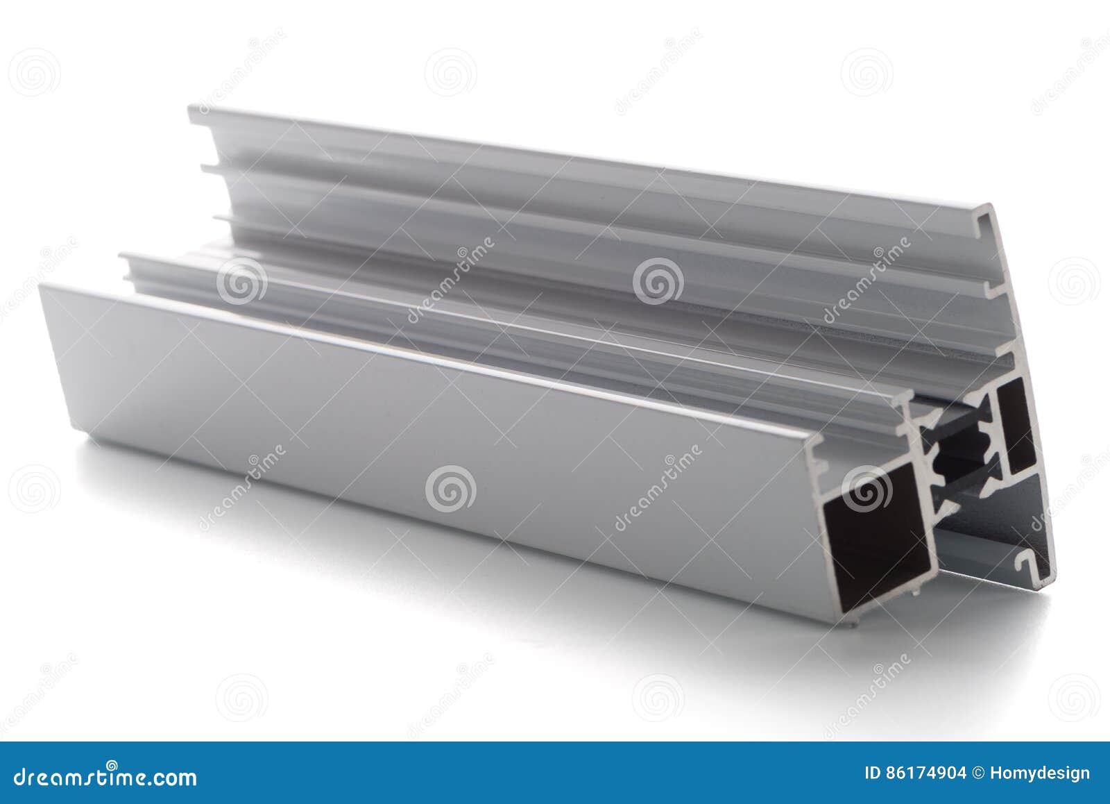 Aluminium profile sample stock photo. Image of metal - 86174904