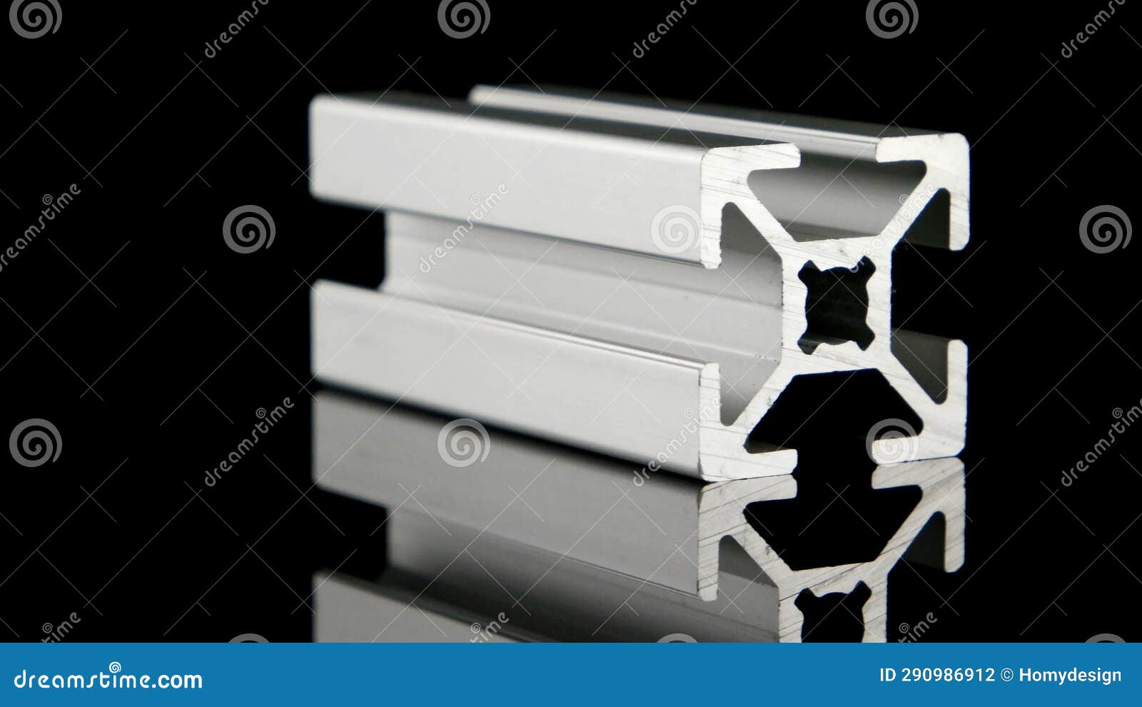 Aluminium profile sample stock photo. Image of frame - 290986912