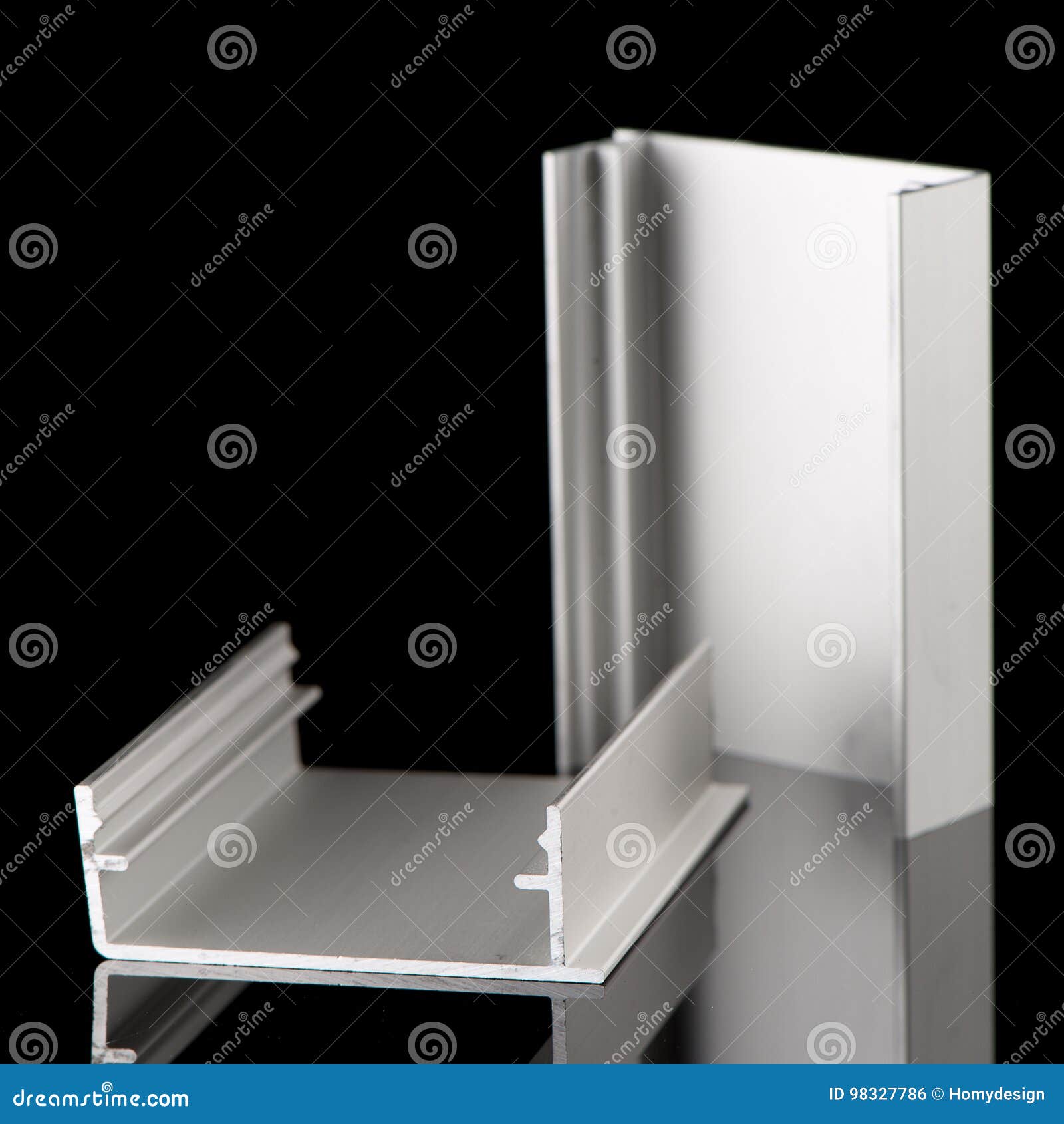Aluminium profile sample stock photo. Image of architecture - 98327786