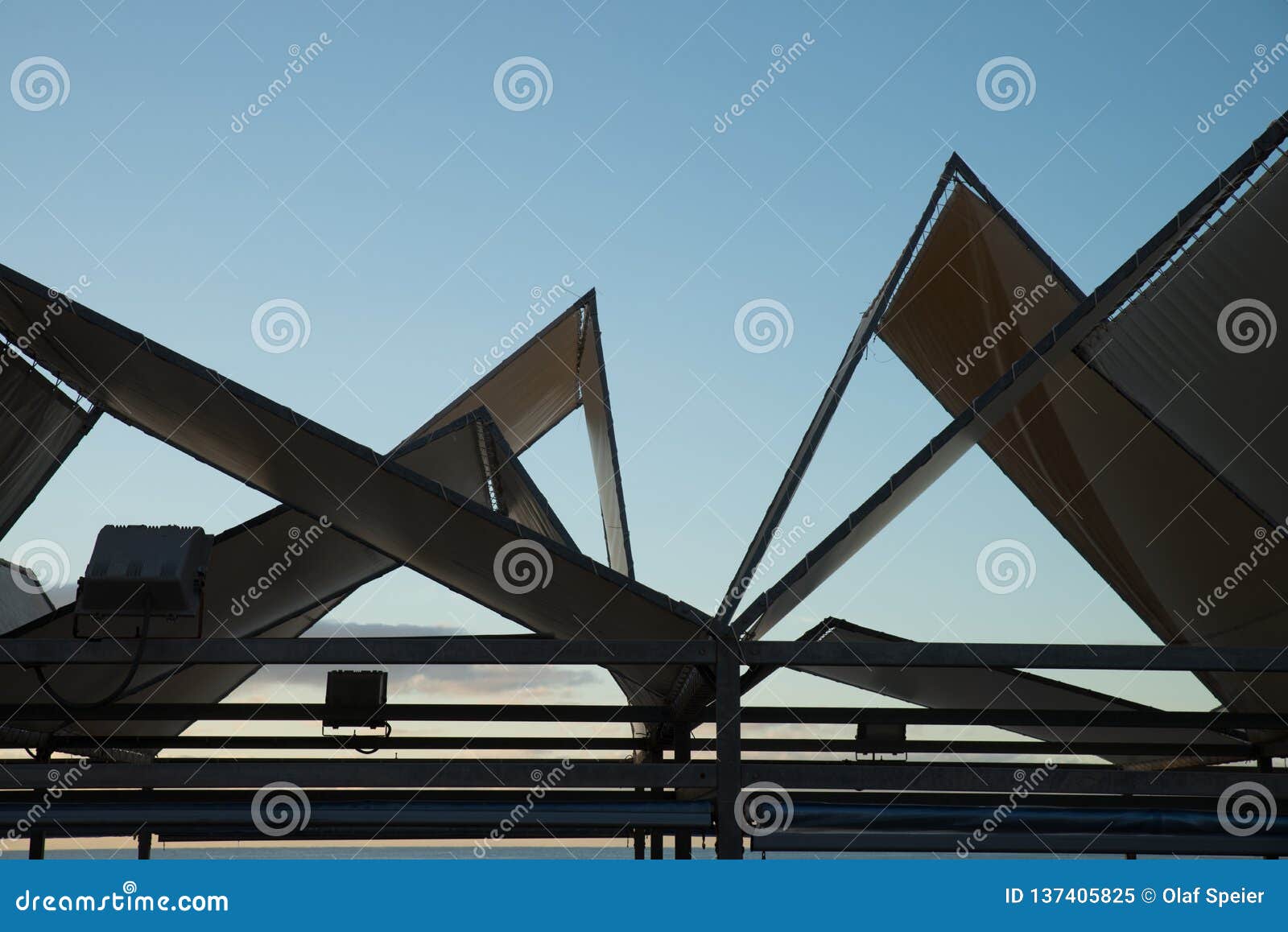 Aluminium roof top stock image. Image of detail, triangular - 137405825
