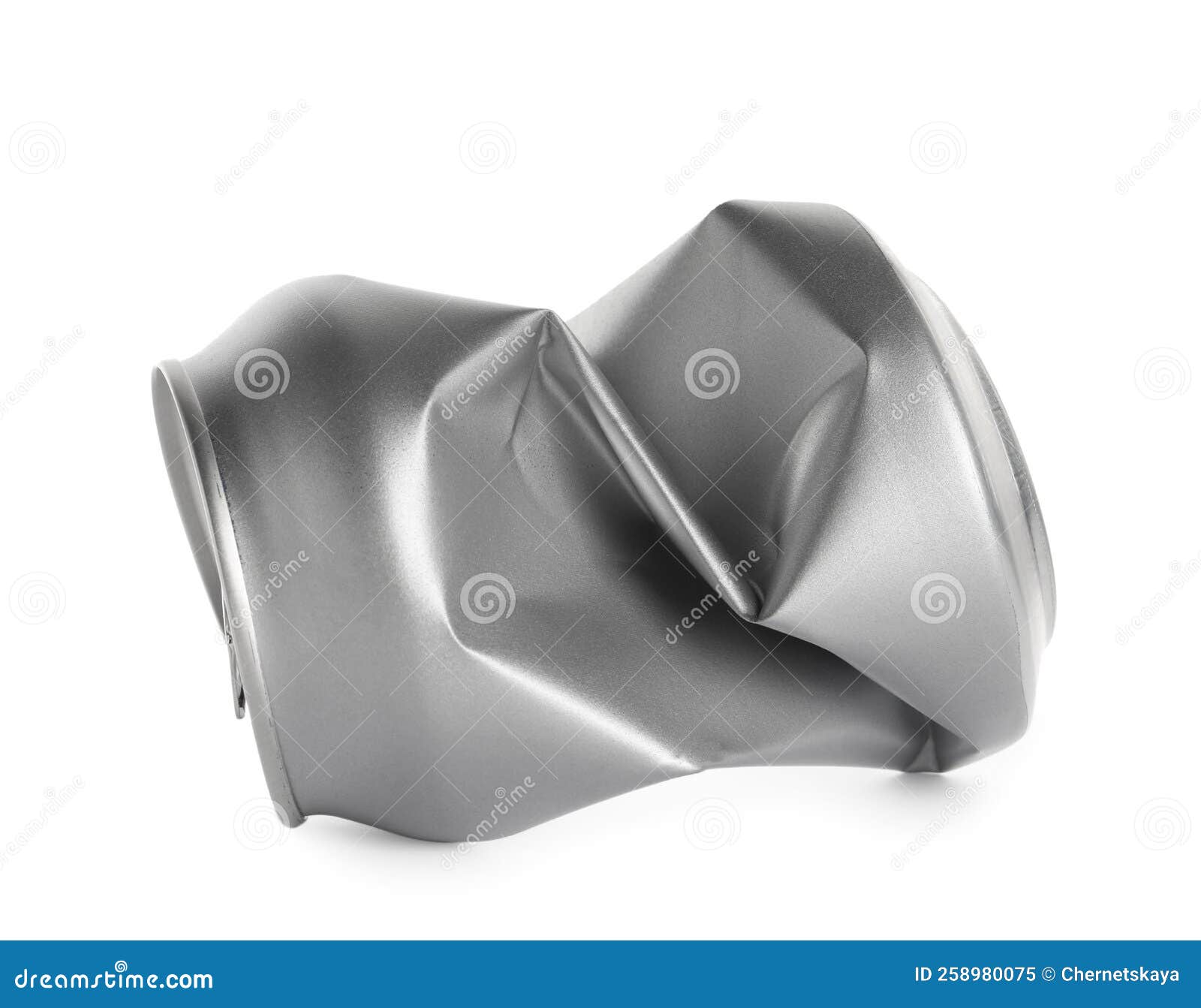 Aluminium Silver Crumpled Can Isolated on White Stock Image - Image of ...