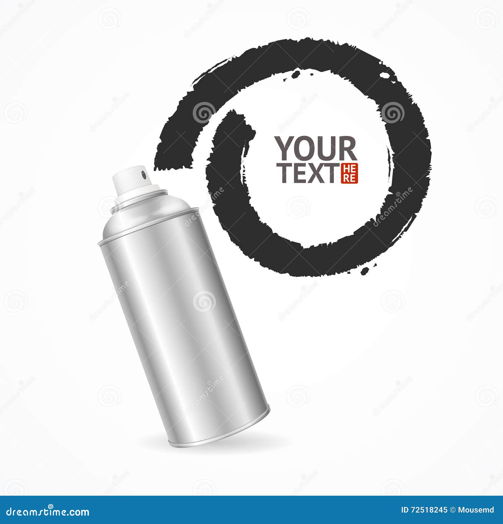 Aluminium Spray Can Template Blank. Vector | CartoonDealer.com #71486357