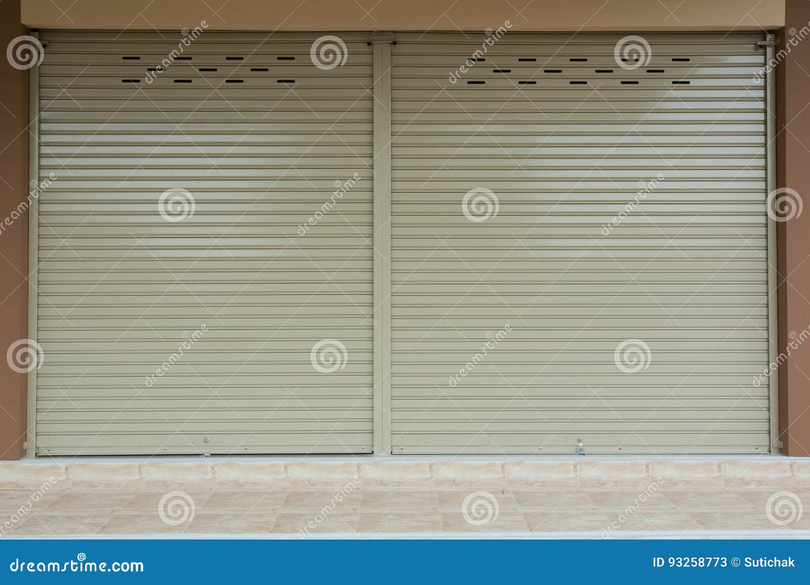 Aluminium Steel Metal Roller Shutter Stock Image - Image of iron ...