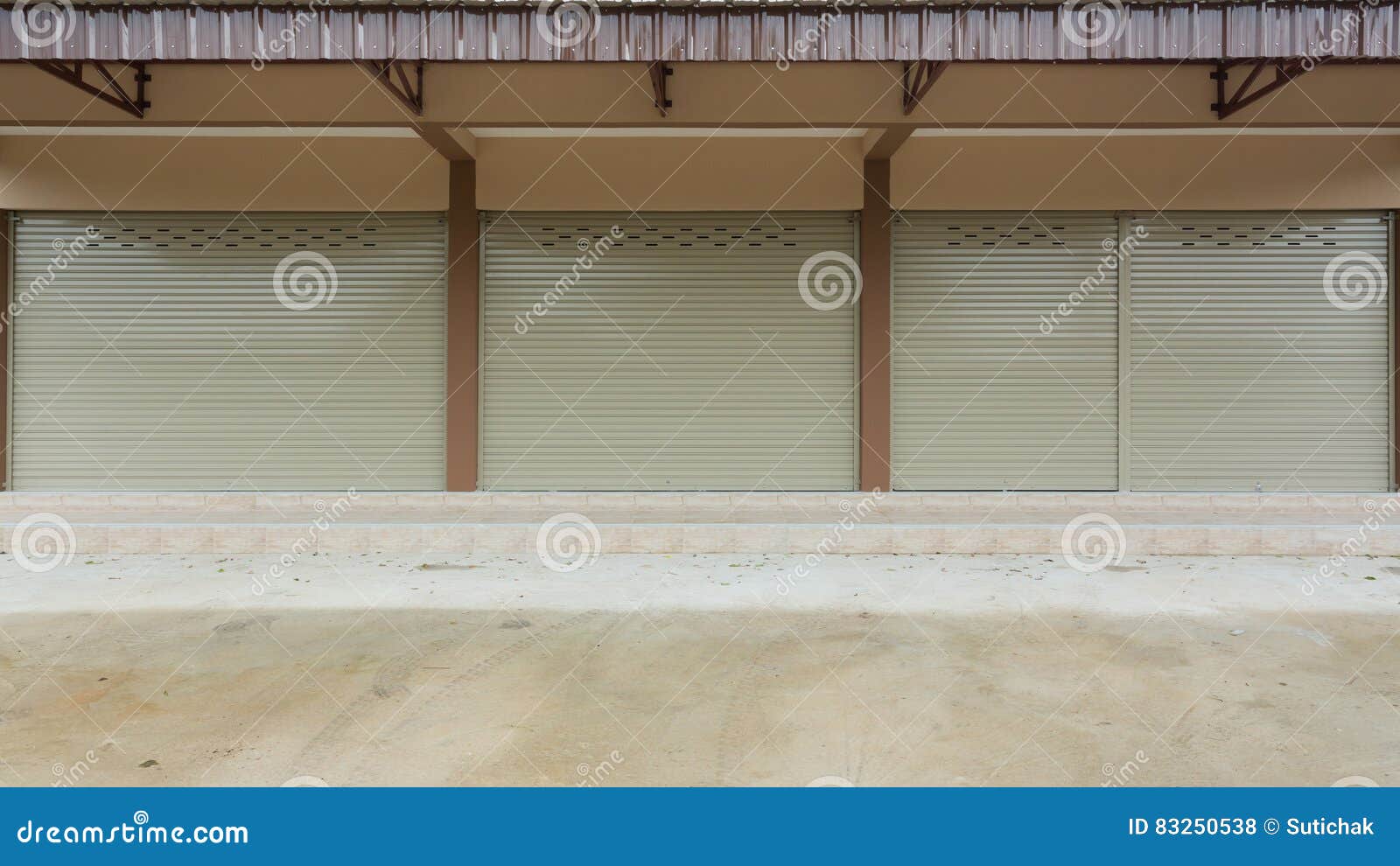 Aluminium Steel Metal Shutter Door Stock Photo - Image of roller, iron ...