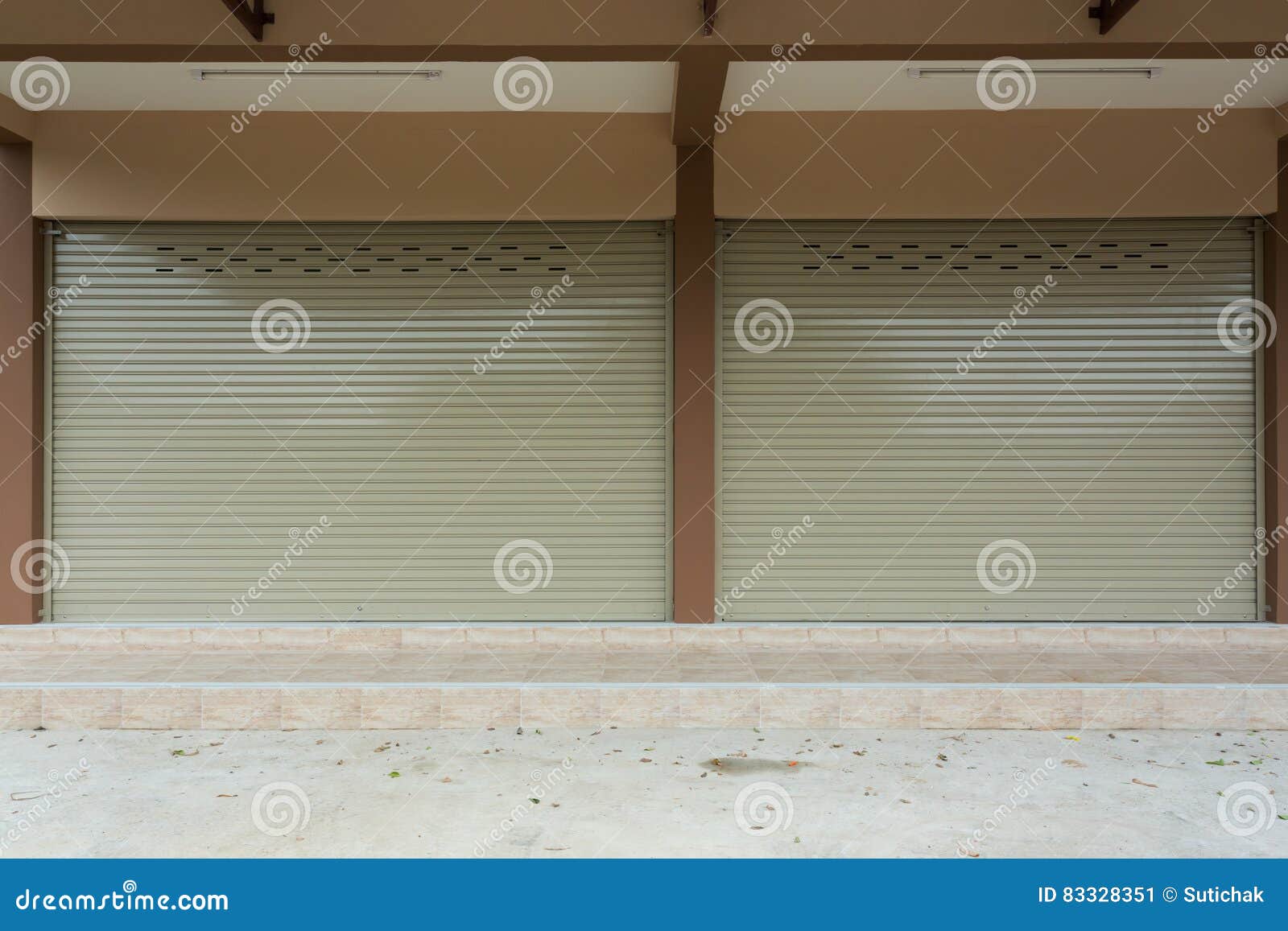 Aluminium Steel Metal Shutter Door Stock Image - Image of aluminium ...