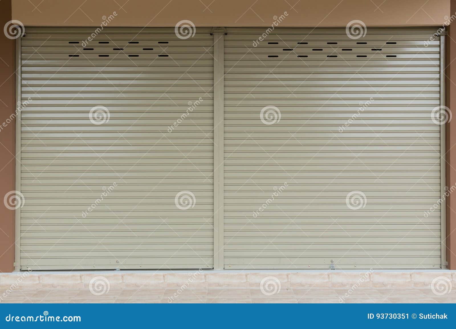 Aluminium Steel Metal Shutter Door Stock Image - Image of build, roller ...