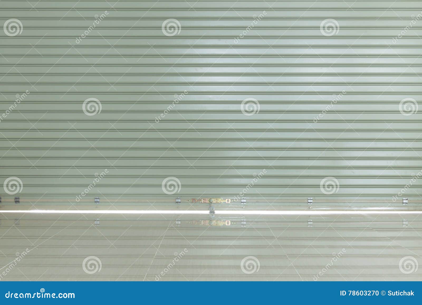 Aluminium Steel Roller Shutter Door and Tile Floor Stock Photo - Image ...
