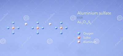 Aluminium Sulfate Molecule, Molecular Structures, Firming Agent E520 ...